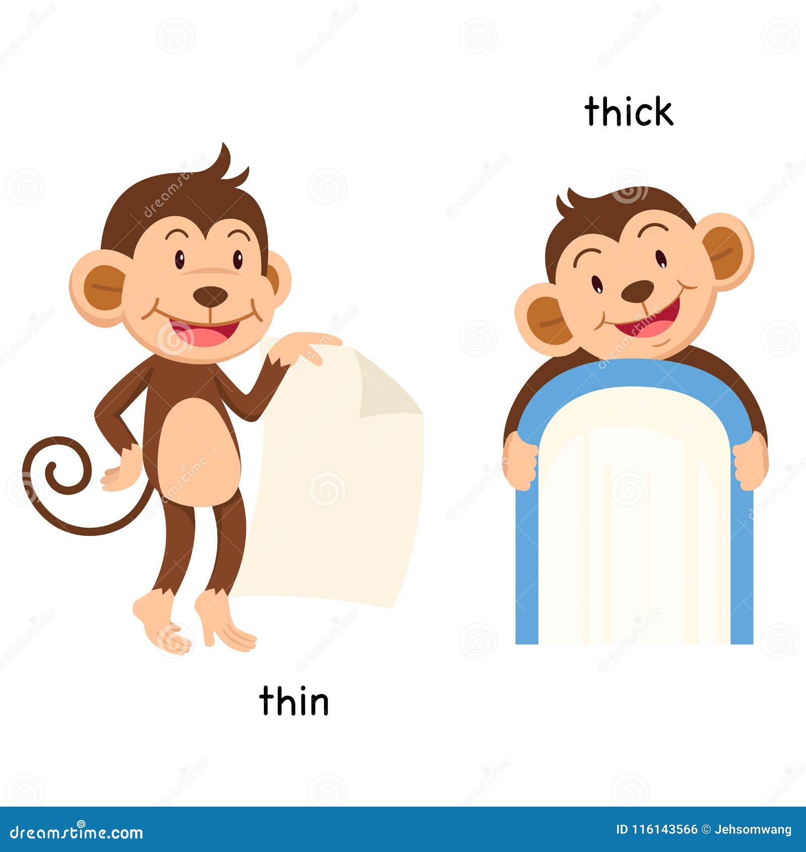 Opposite thin and thick stock vector. Illustration of activity - 116143566