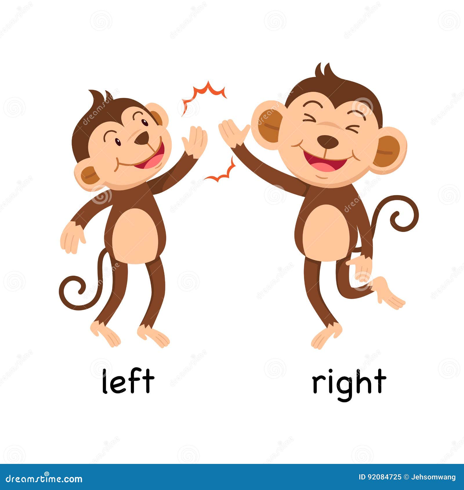 Opposite Words Left and Right Vector Stock Vector - Illustration of ...