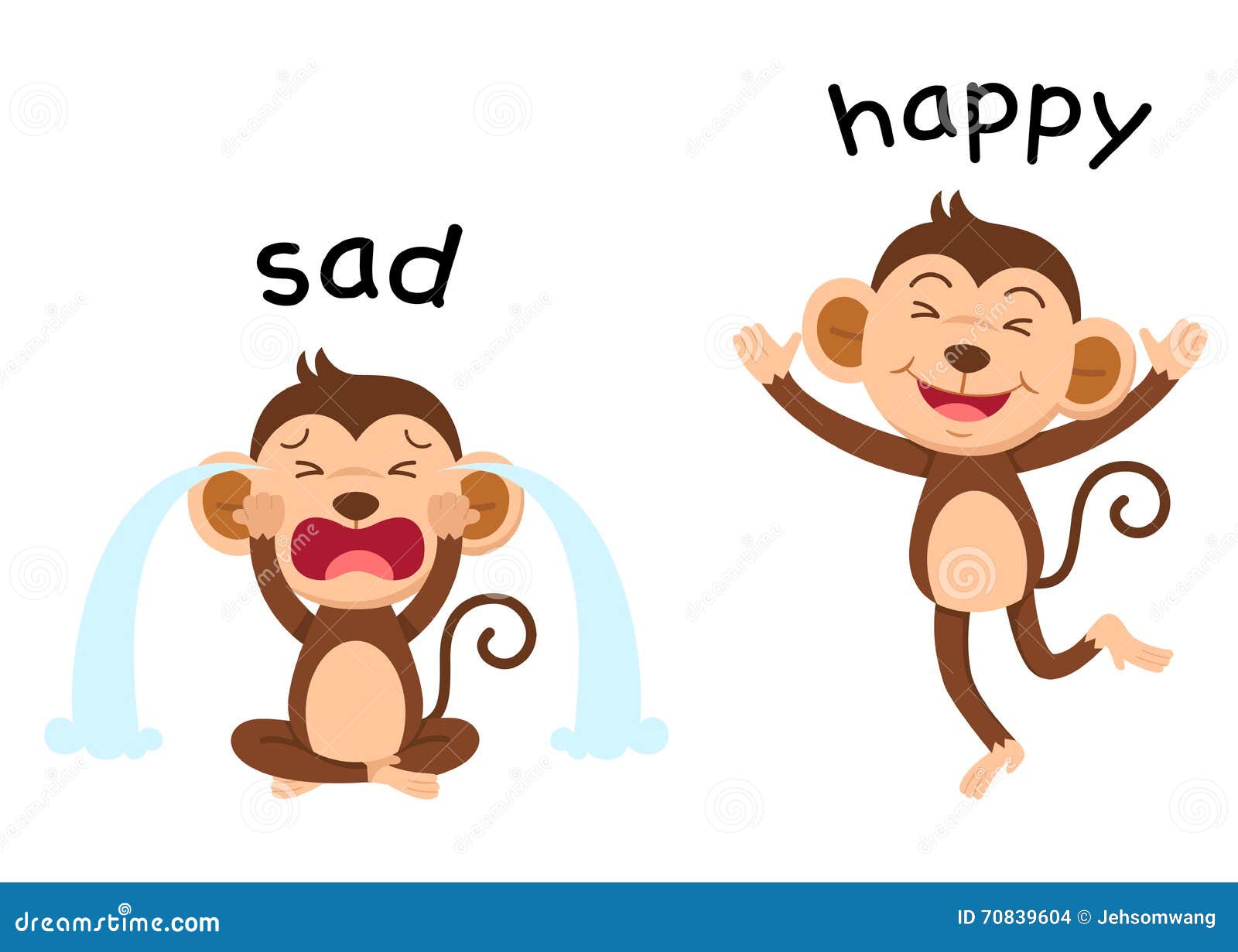 HAPPY - SAD Opposite Message, Hand Holding Magnifying Glass Stock Image ...