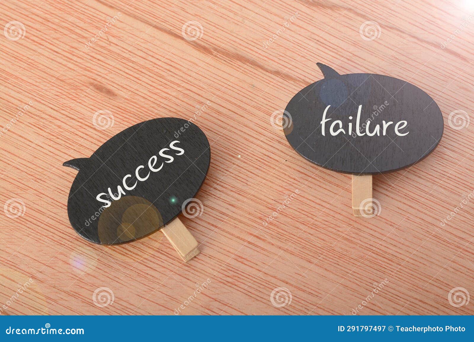 The Opposite Words are Success and Failure Stock Image - Image of ...
