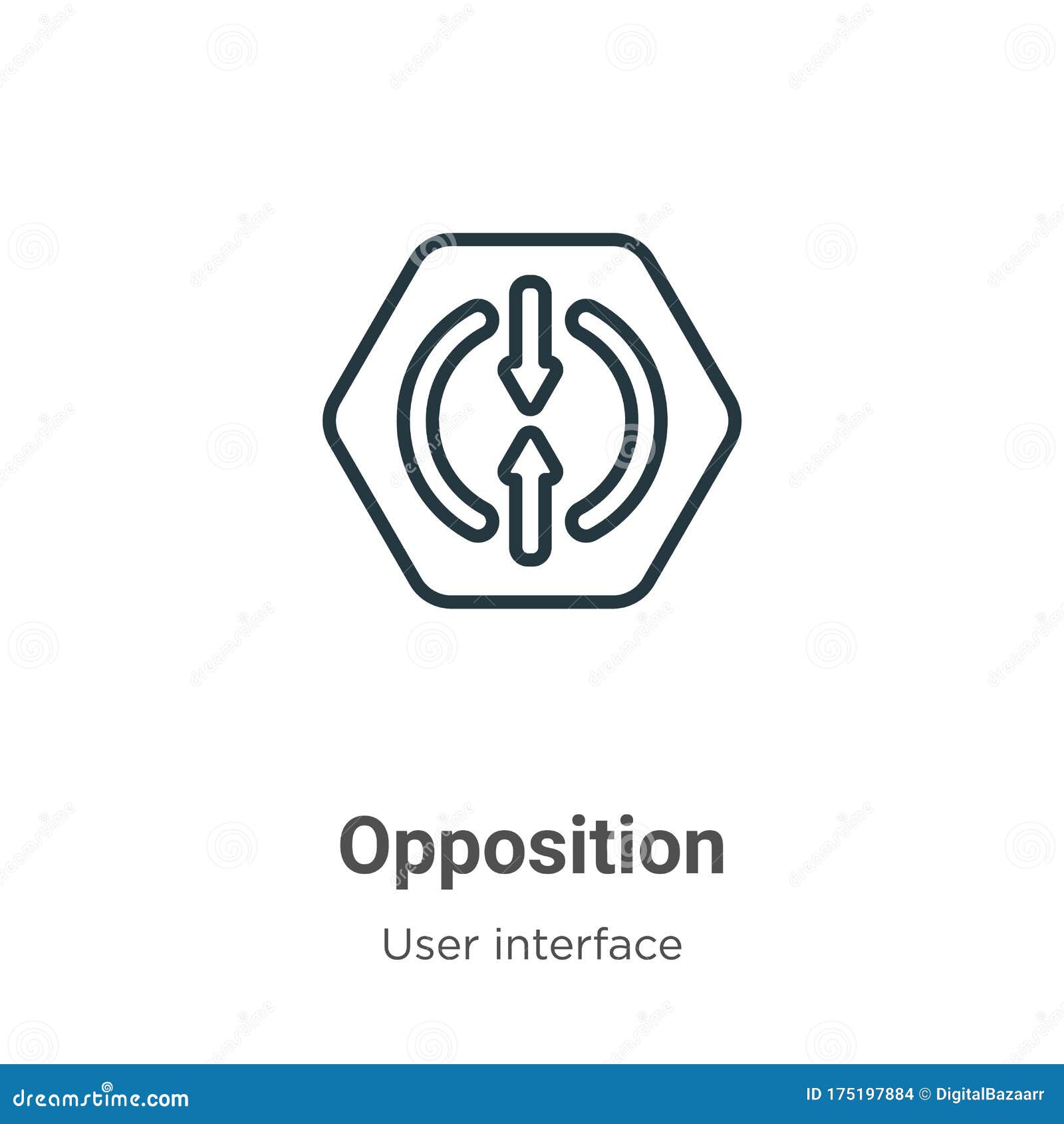 Opposition Outline Vector Icon. Thin Line Black Opposition Icon, Flat ...