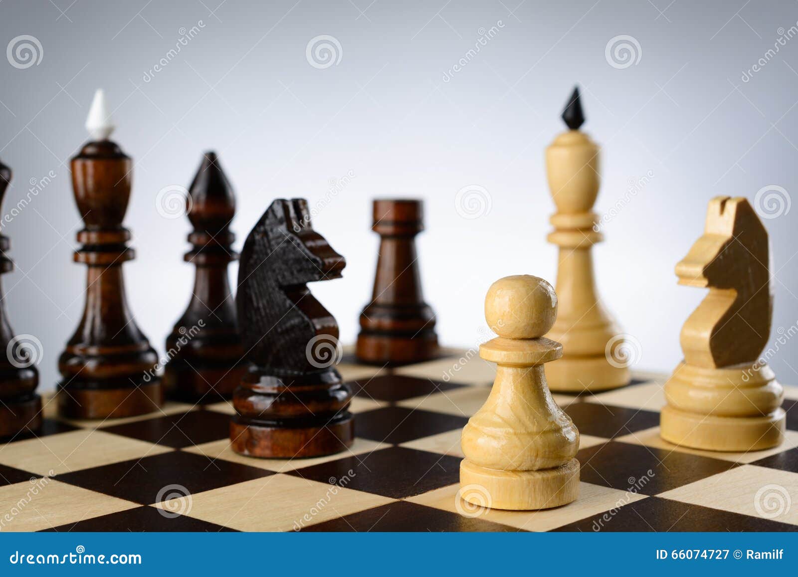 The Opposition of White and Black Chess Pieces Stock Image - Image of ...