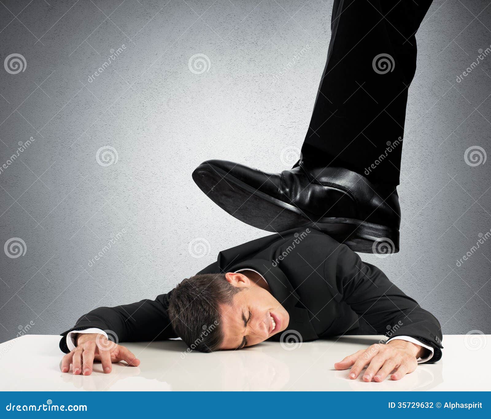Oppressed by the boss stock photo. Image of press, pressure - 35729632