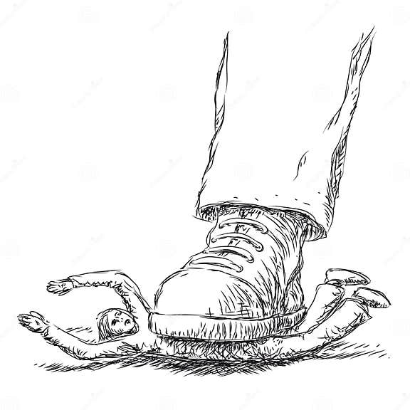 Oppression stock vector. Illustration of overburden, enslave - 19236255