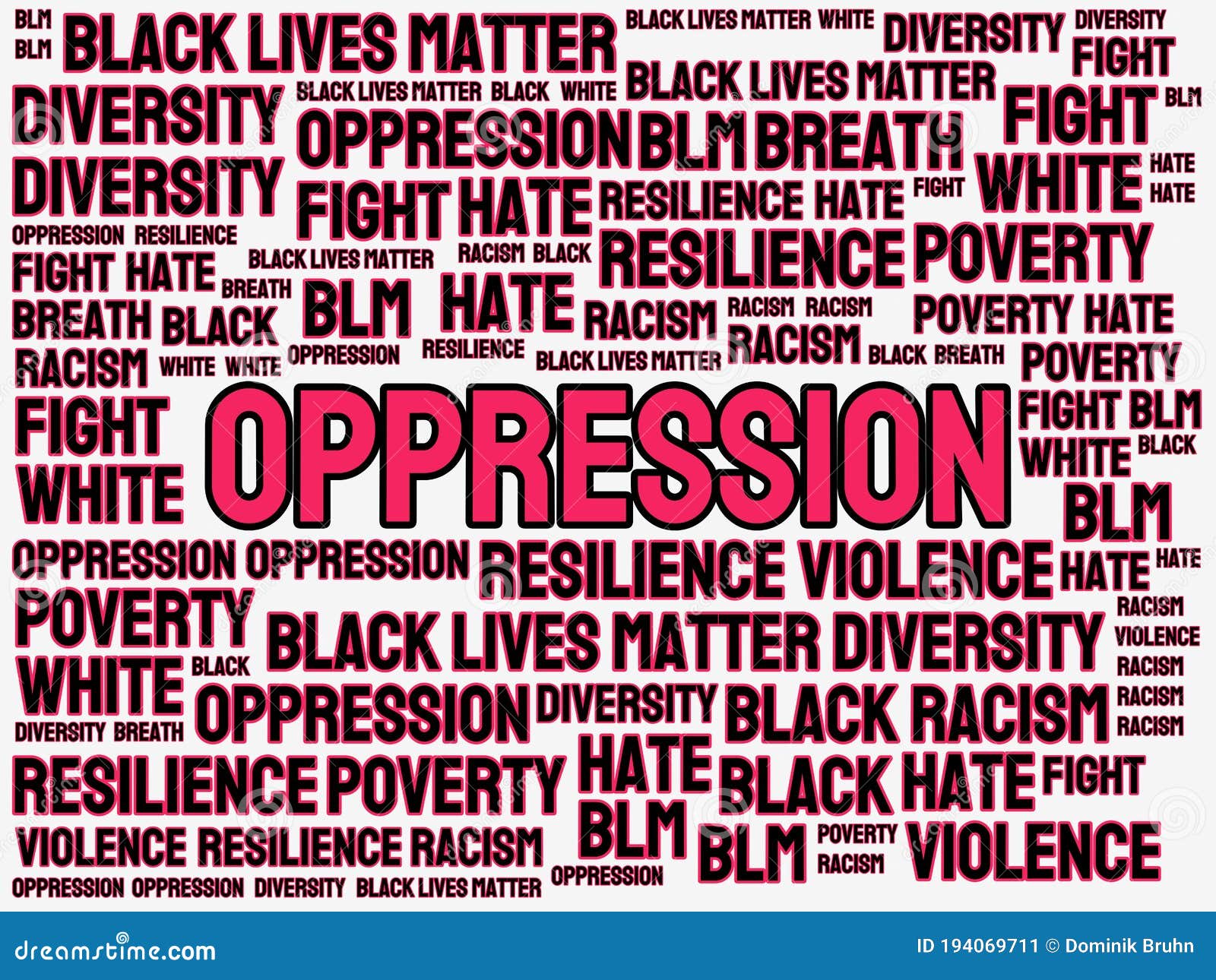 Oppression - BLACK LIVES MATTER - Image, Illustration with Words ...