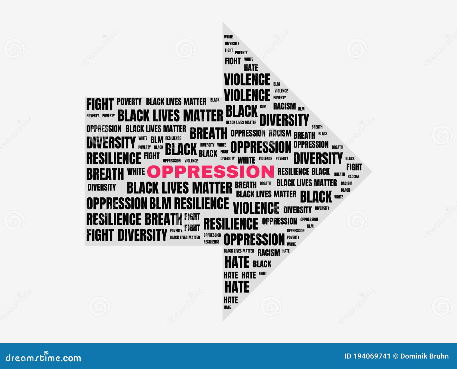Oppression - BLACK LIVES MATTER - Image, Illustration with Words ...