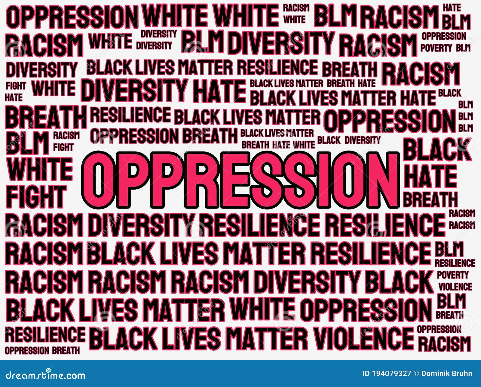 Oppression - BLACK LIVES MATTER - Image, Illustration with Words ...