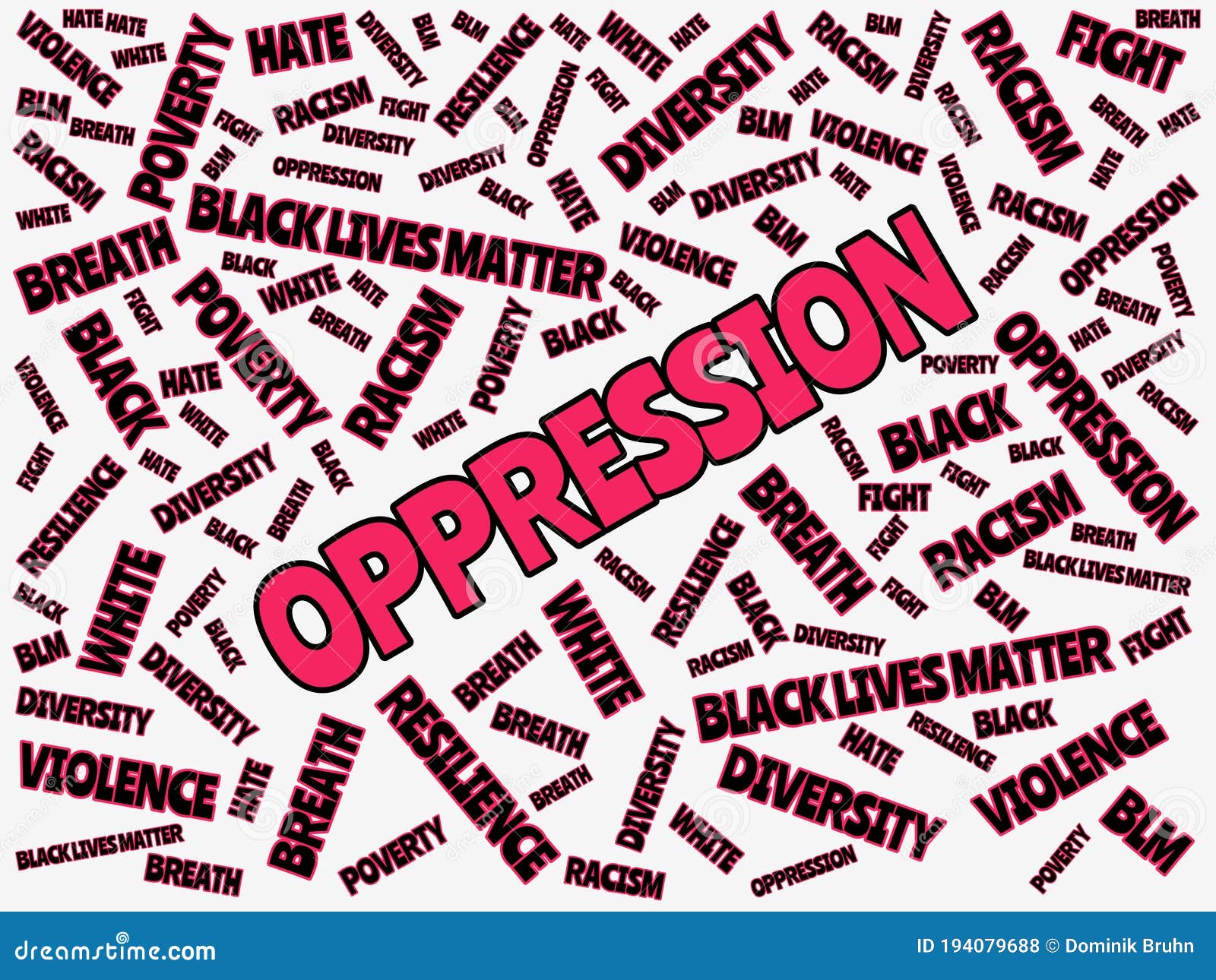 Oppression - BLACK LIVES MATTER - Image, Illustration with Words ...