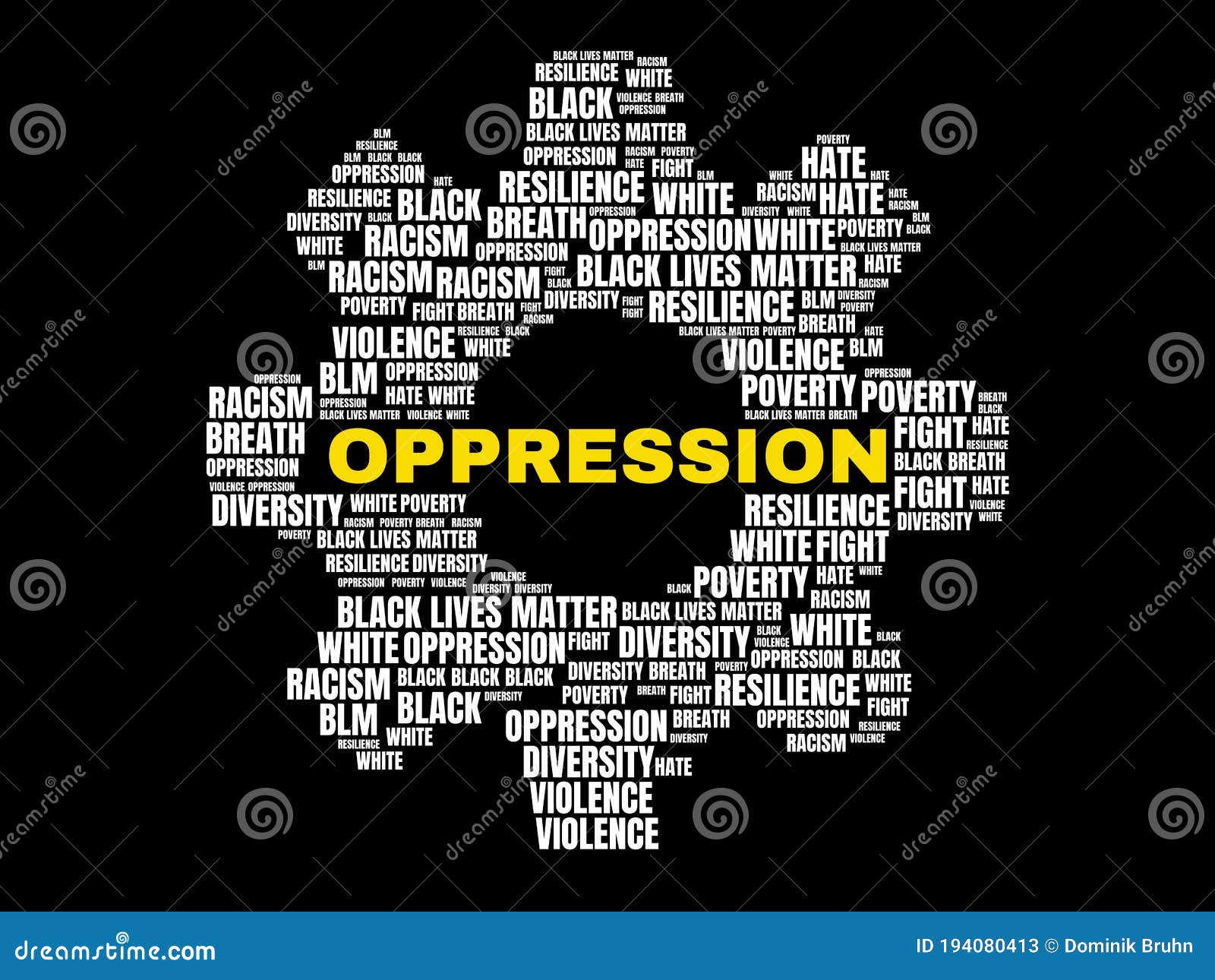 Oppression - BLACK LIVES MATTER - Image, Illustration with Words ...