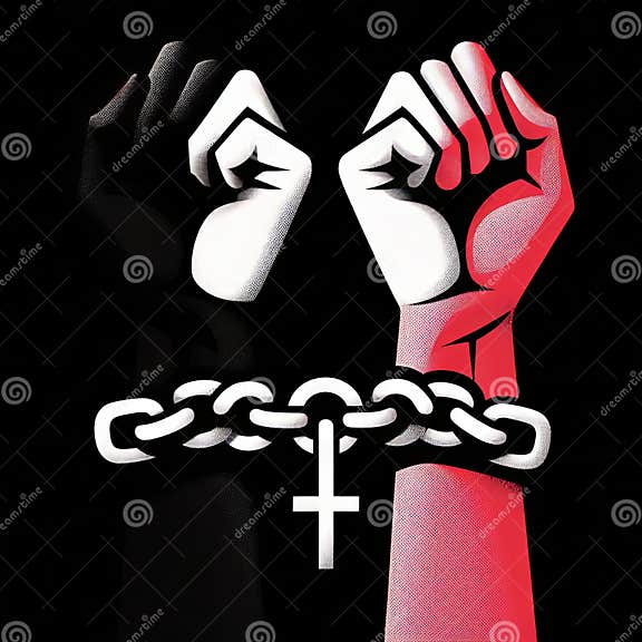 Oppression and Resistance stock illustration. Illustration of metaphor ...