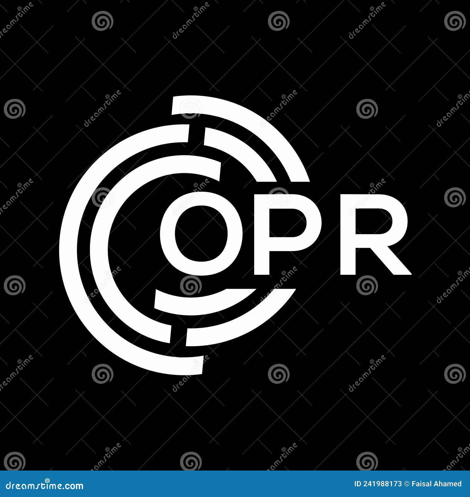 OPR Letter Logo Design on Black Background. OPR Creative Initials ...