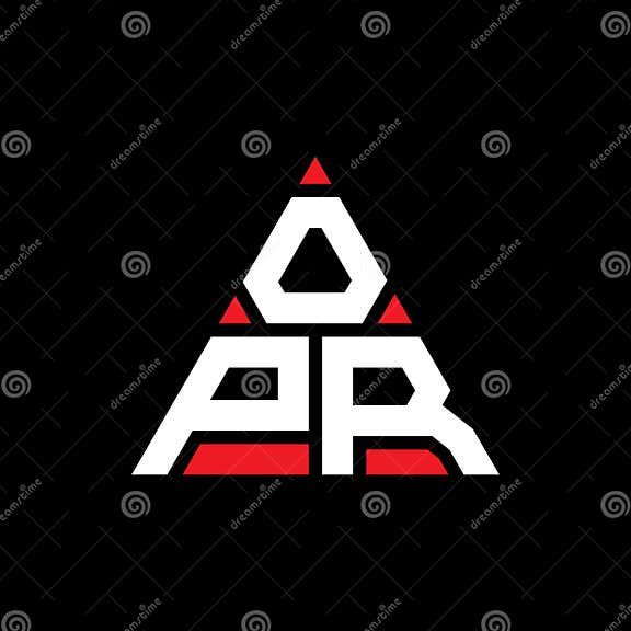 OPR Triangle Letter Logo Design with Triangle Shape. OPR Triangle Logo ...