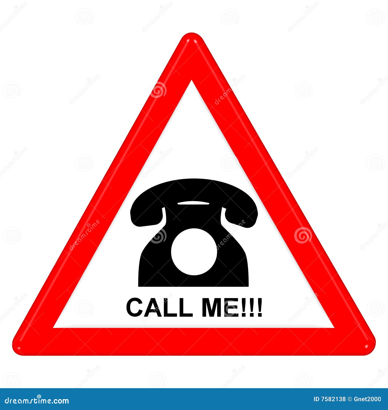 Oproepen me teken stock illustratie. Illustration of kabel - 7582138