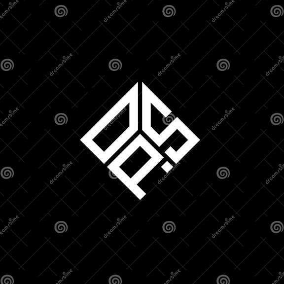 OPS Letter Logo Design on Black Background. OPS Creative Initials ...