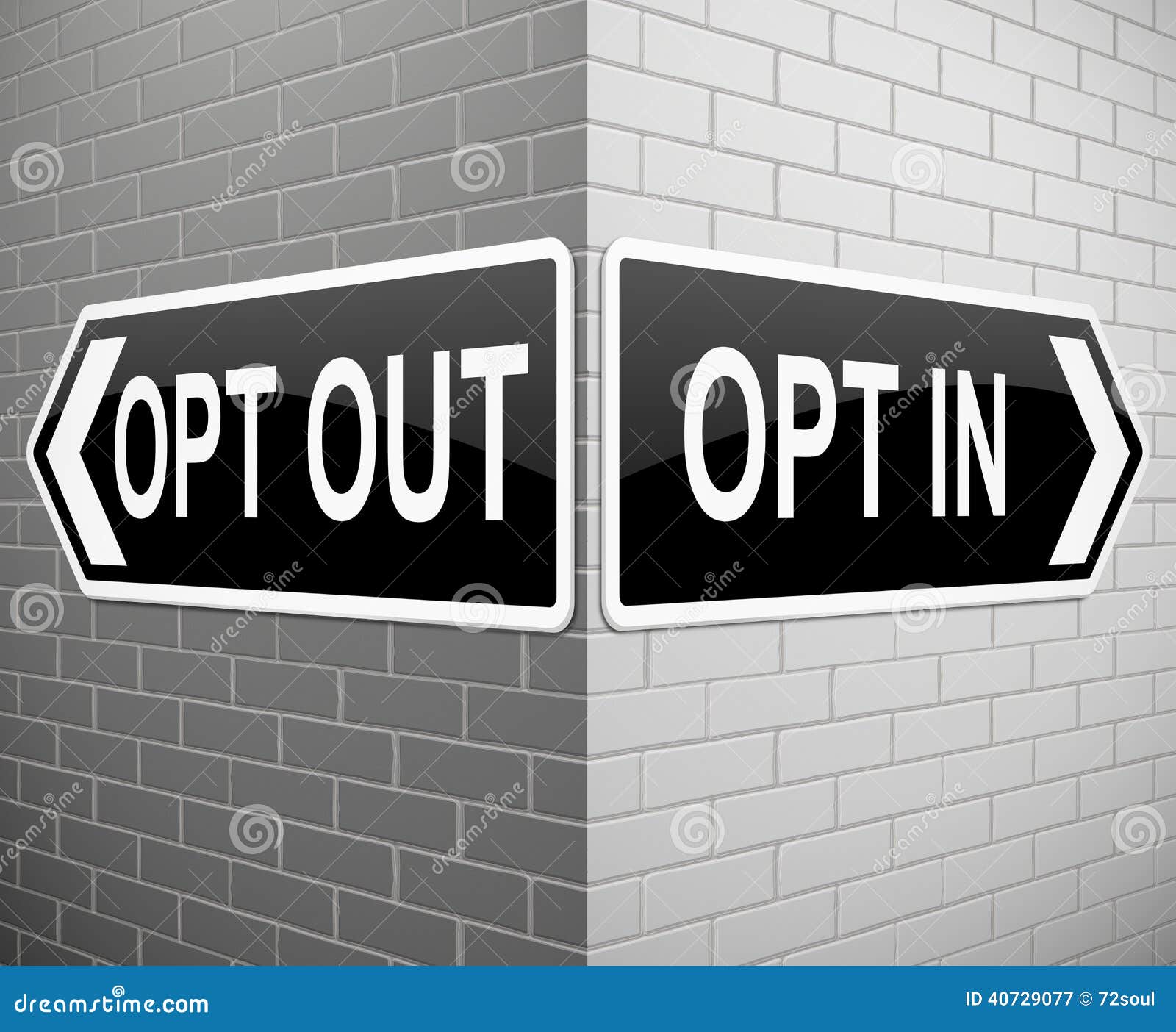 Opt in or out. stock illustration. Illustration of accept - 40729077