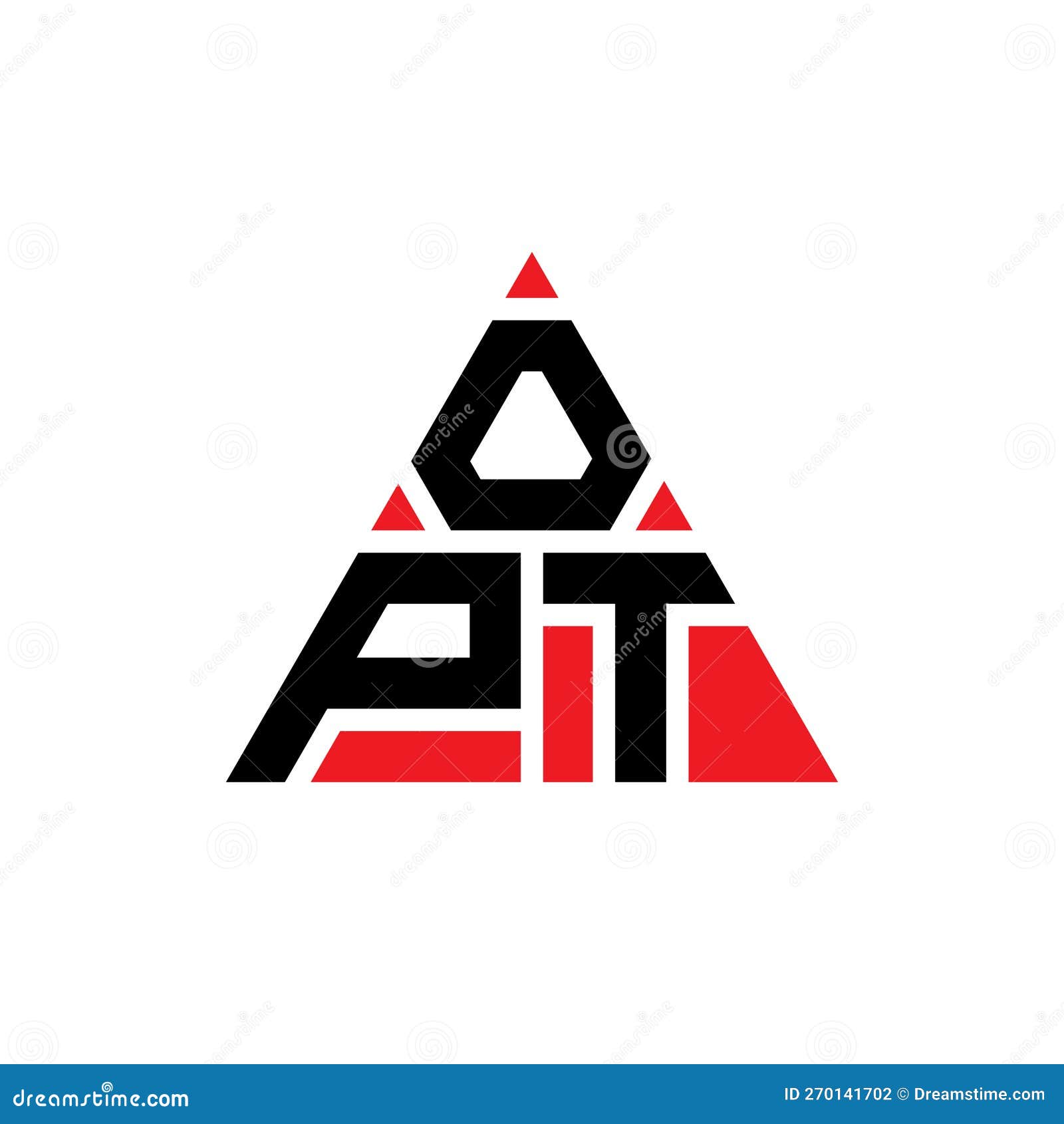 OPT Triangle Letter Logo Design with Triangle Shape. OPT Triangle Logo ...
