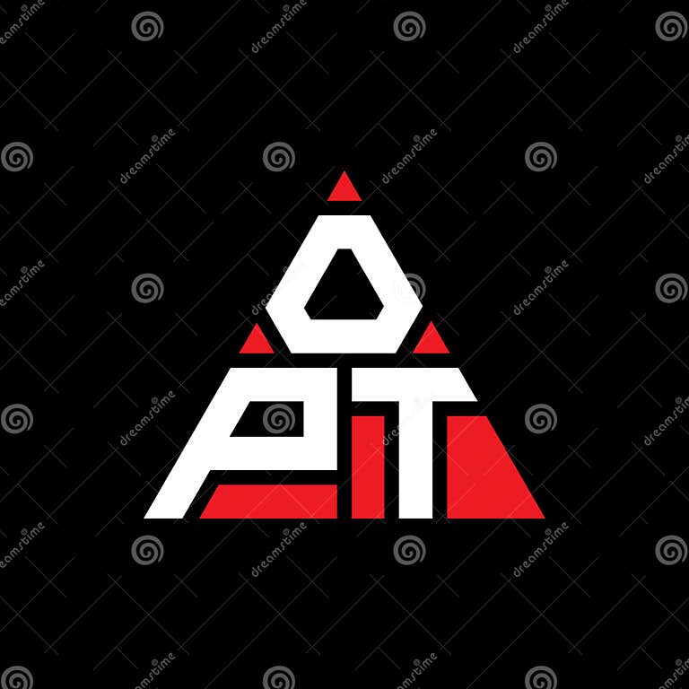 OPT Triangle Letter Logo Design with Triangle Shape. OPT Triangle Logo ...