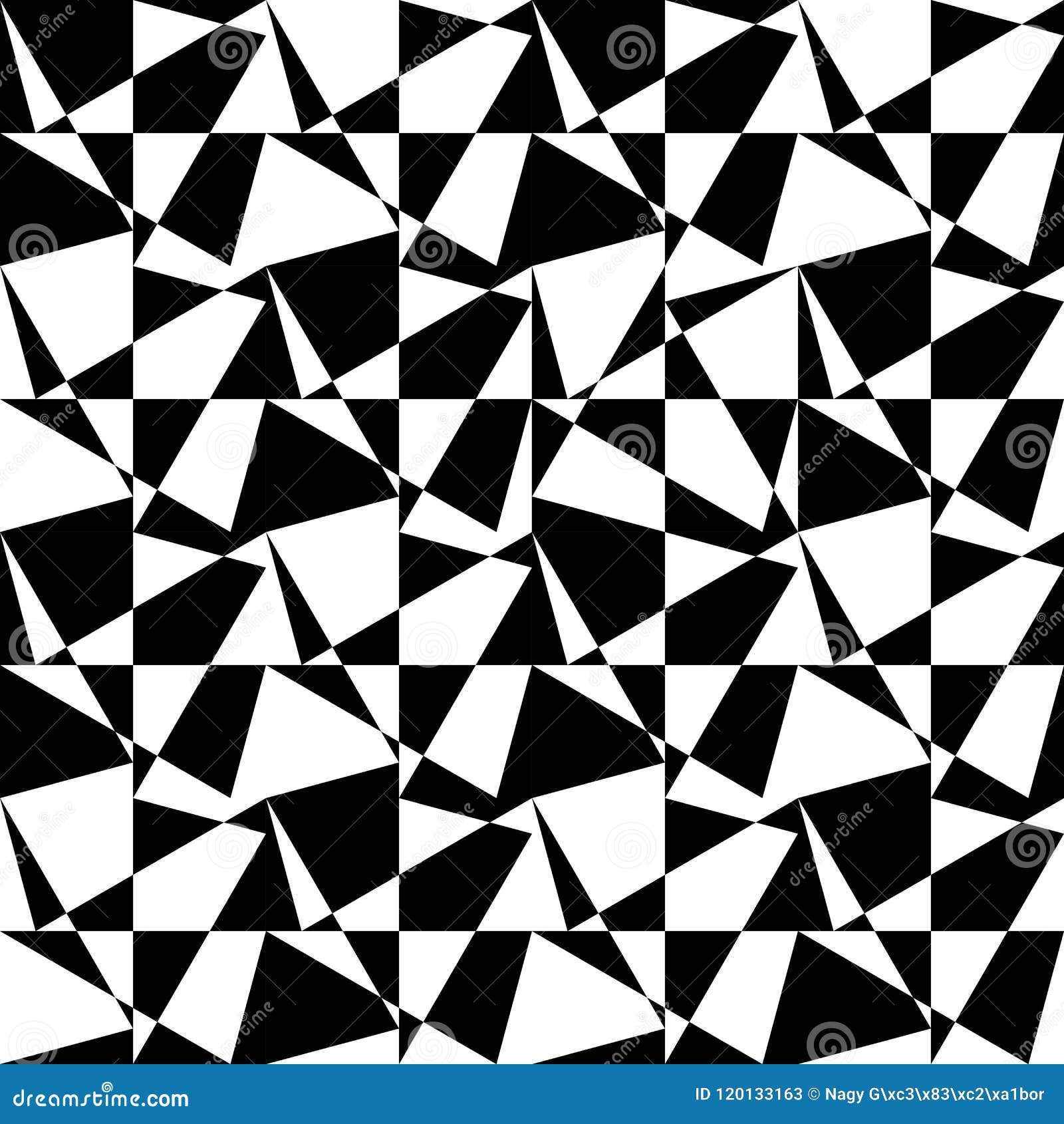 OPTIC ART SEAMLESS VECTOR PATTERN. GEOMETRIC SHAPE TEXTURE. POLYGON ...