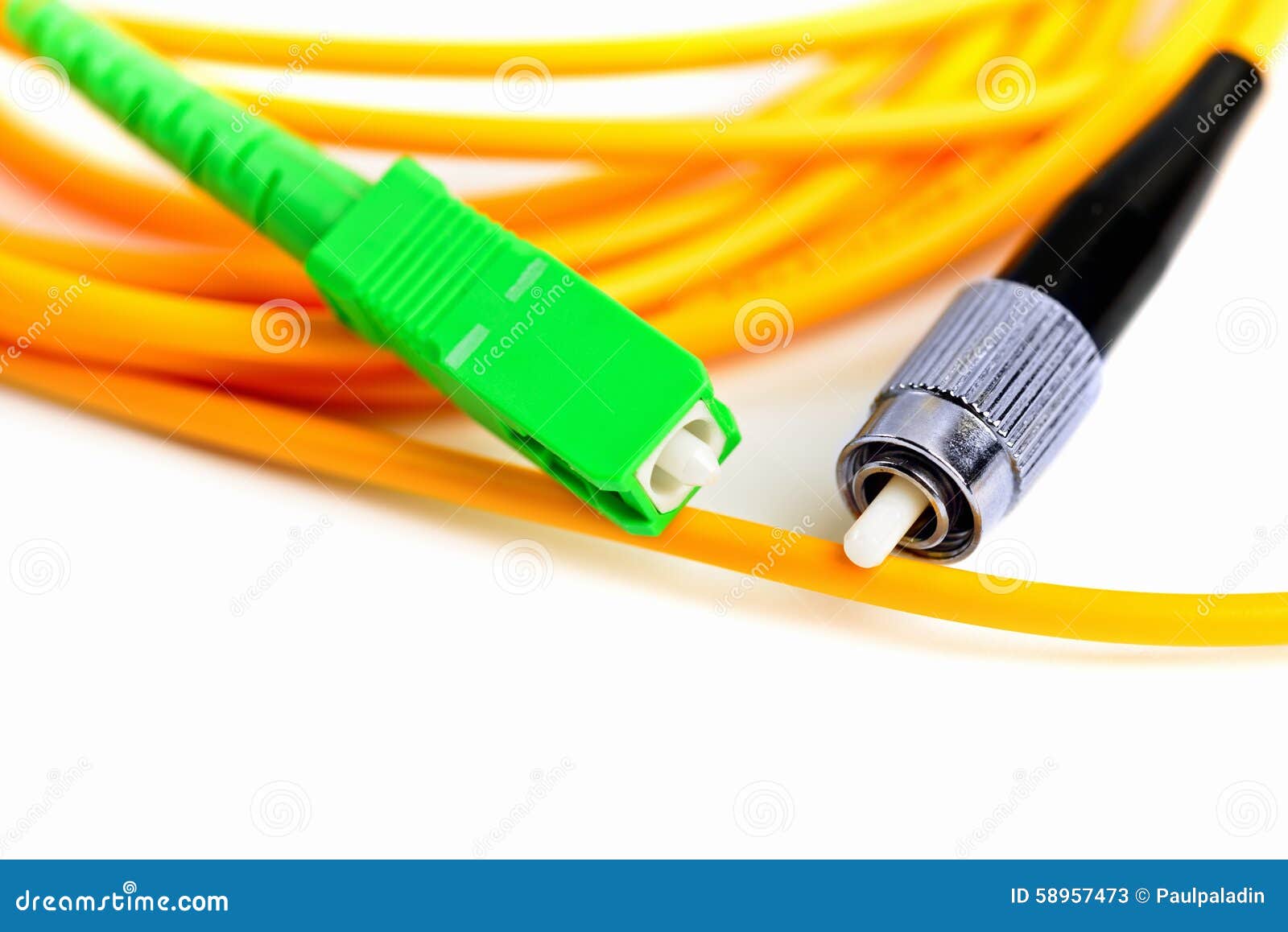 Optic Cable Link Plug Connector Stock Image - Image of connection ...