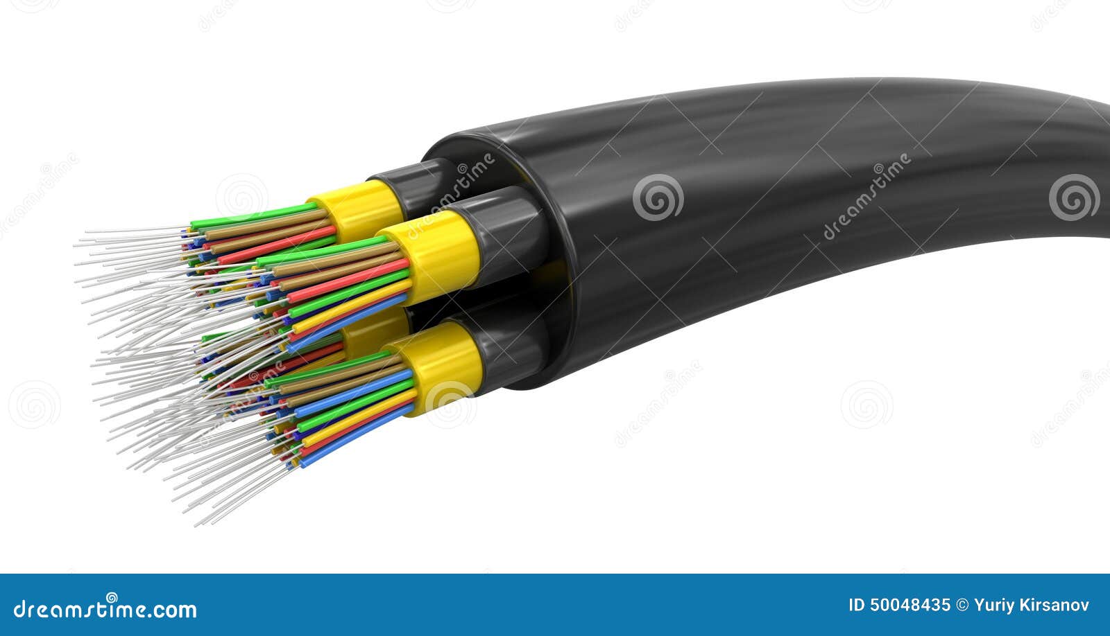 Optic Fiber Cable (clipping Path Included) Stock Illustration ...
