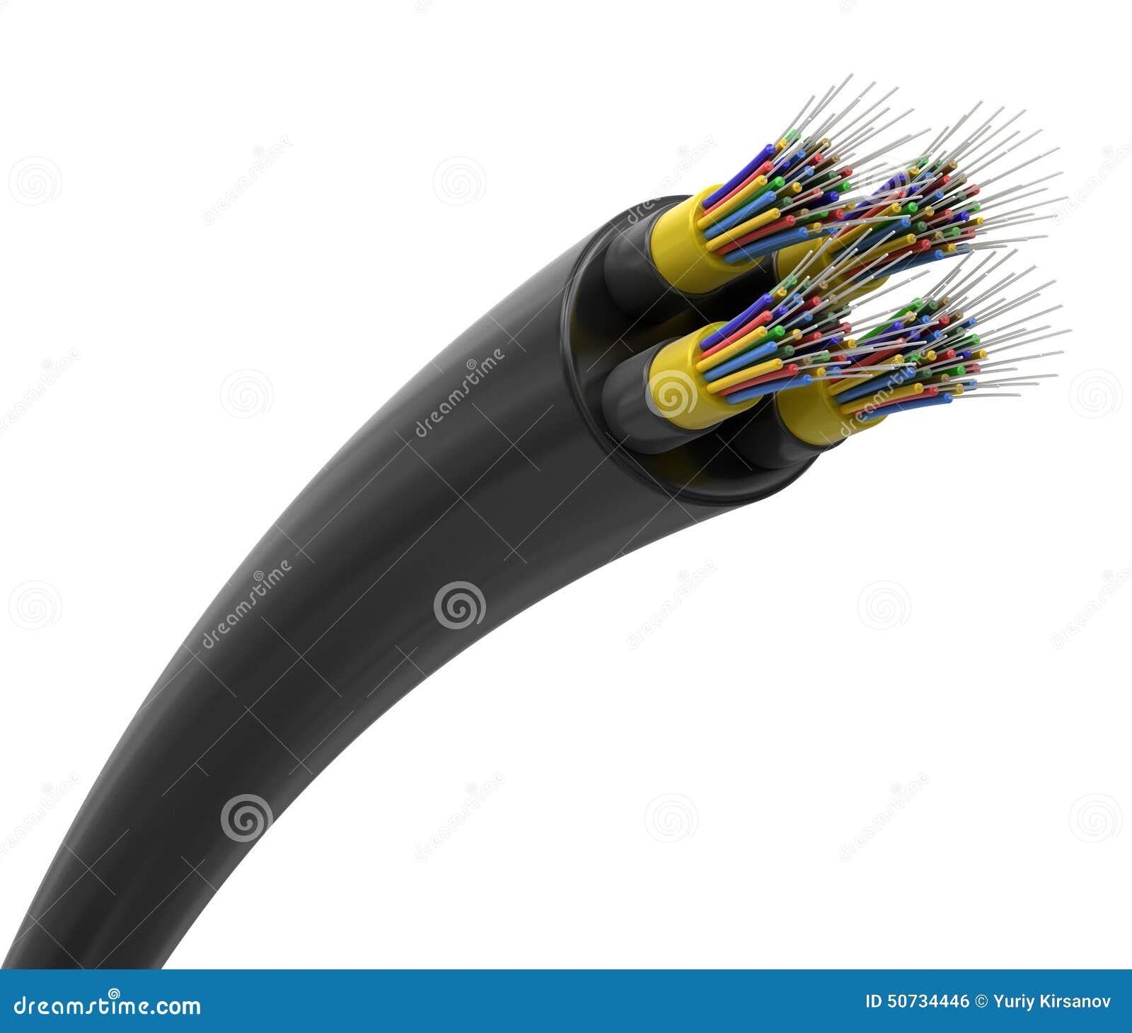 Optic Fiber Cable (clipping Path Included) Stock Illustration ...