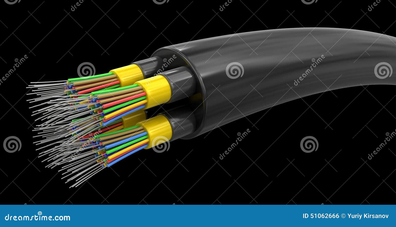 Optic Fiber Cable (clipping Path Included) Stock Illustration ...