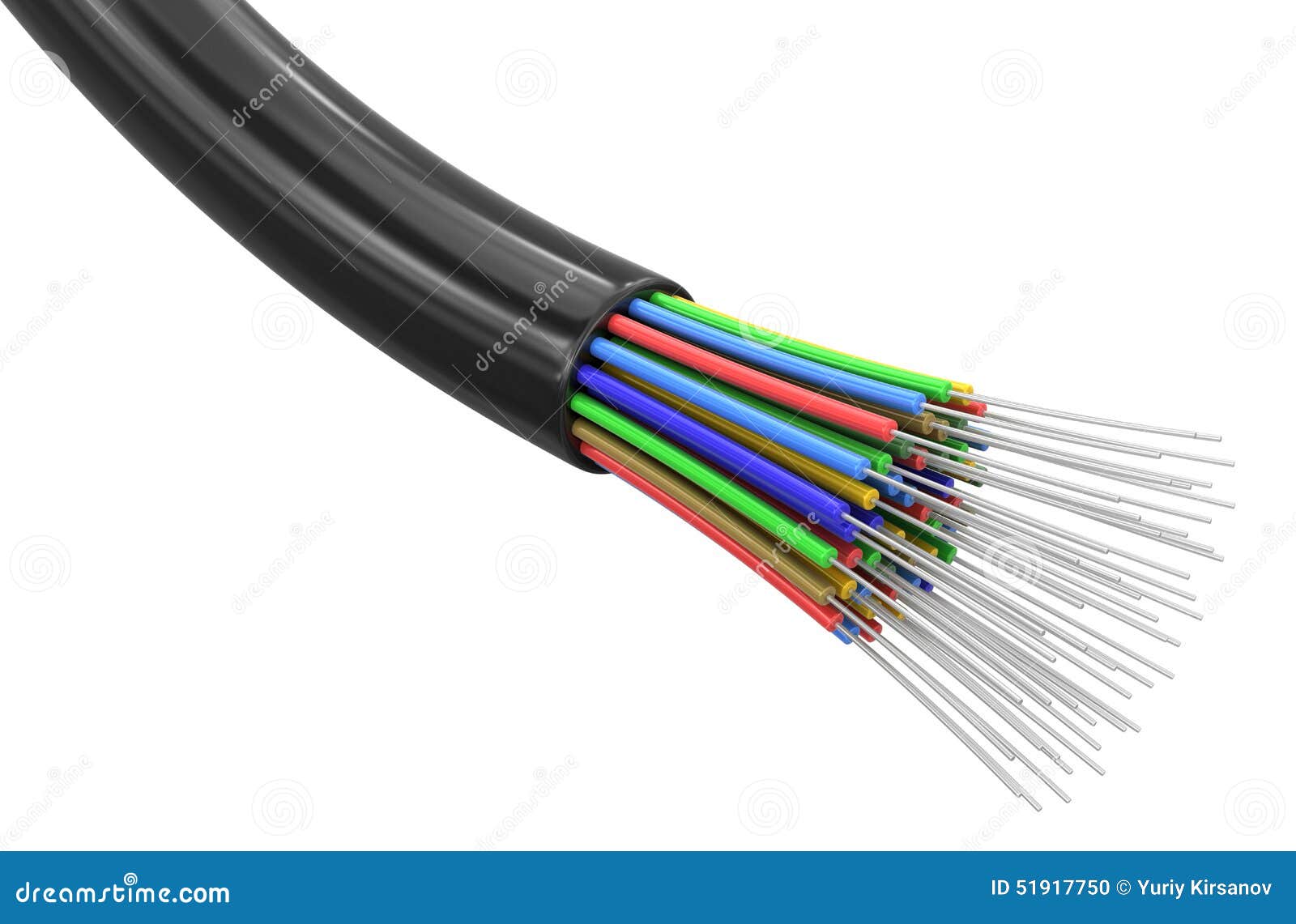 Optic Fiber Cable (clipping Path Included) Stock Illustration ...