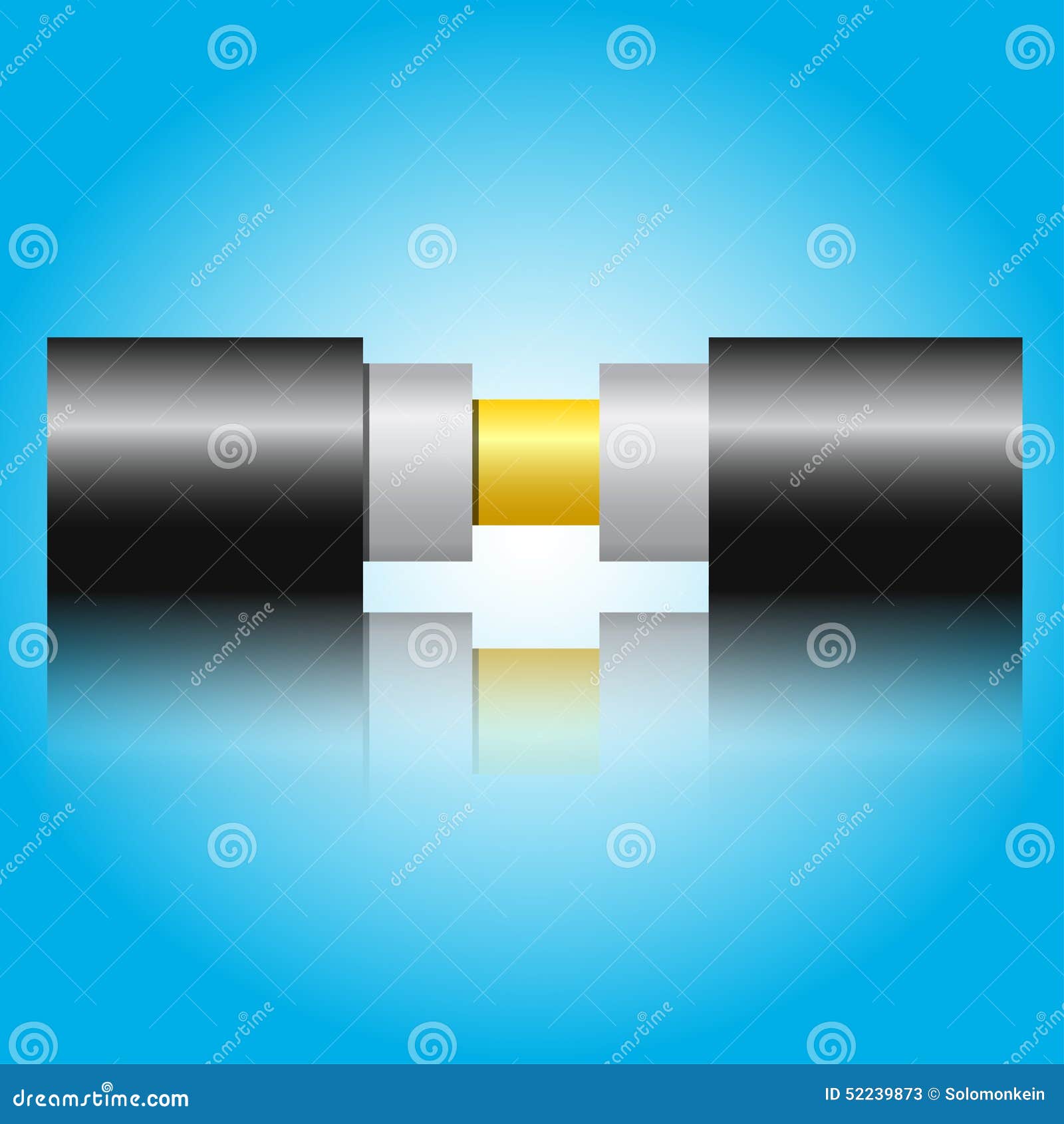 Optic fiber cable stock vector. Illustration of network - 52239873