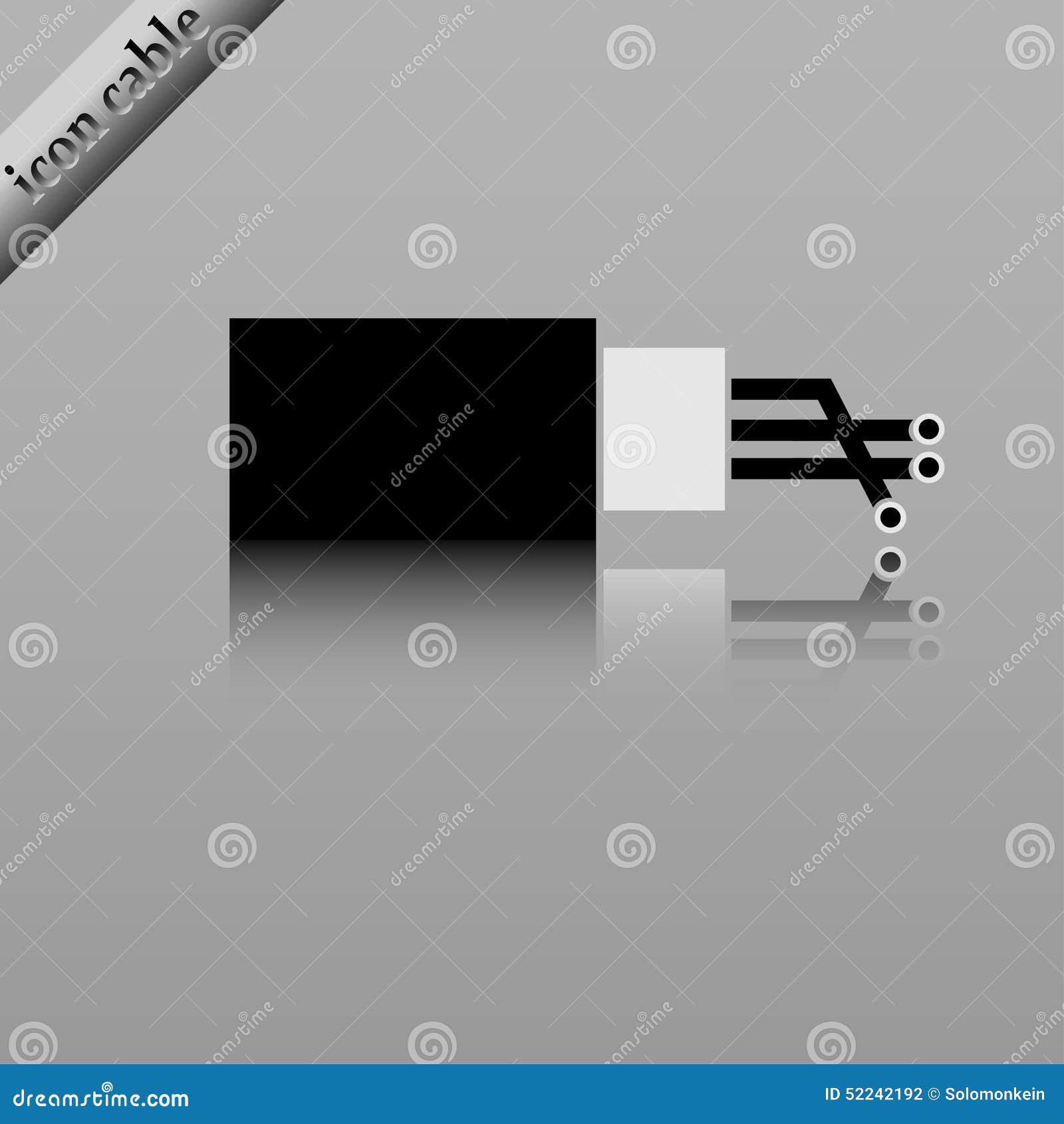 Optic fiber cable stock vector. Illustration of line - 52242192