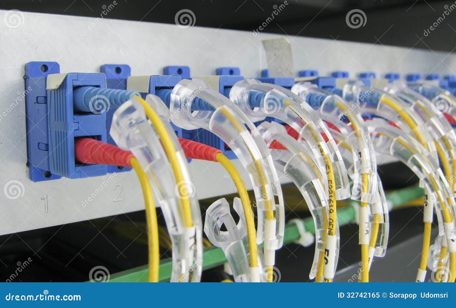 Optic Fiber Communications Equipment Stock Image - Image of cord, data ...