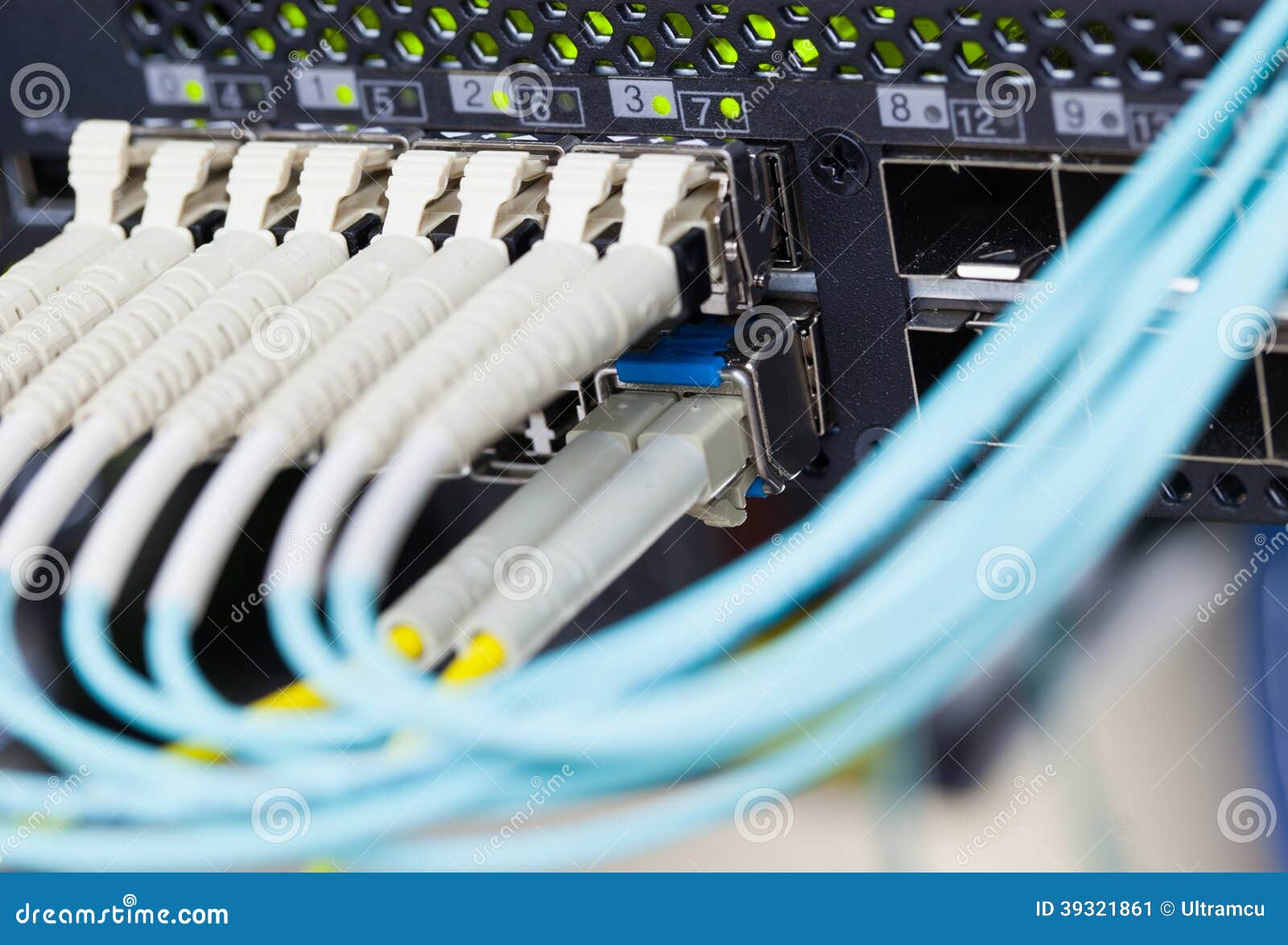Optic Fiber and SFP Connected To Switch Stock Image - Image of fibre ...