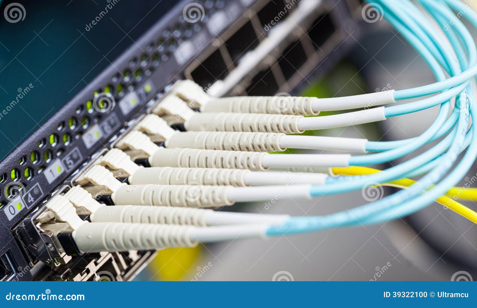 Optic Fiber and SFP Connected To Switch Stock Photo - Image of patch ...