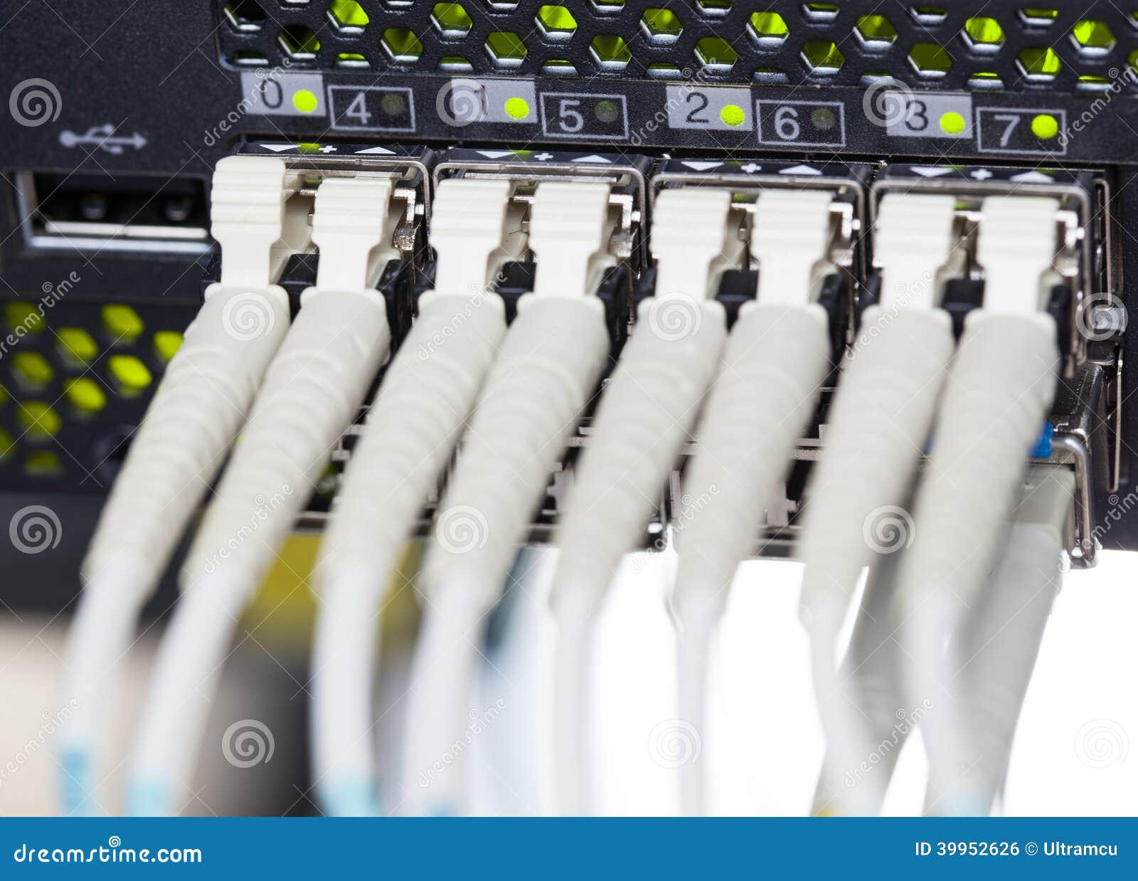 Optic Fiber and SFP Connected To Switch Stock Photo - Image of ...