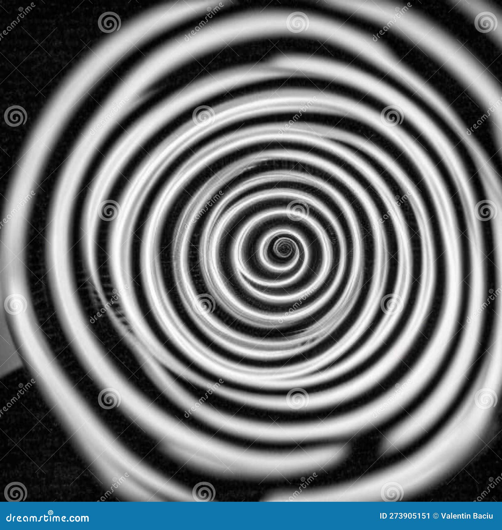 Optic Illusion Spiral Black and White Stock Illustration - Illustration ...
