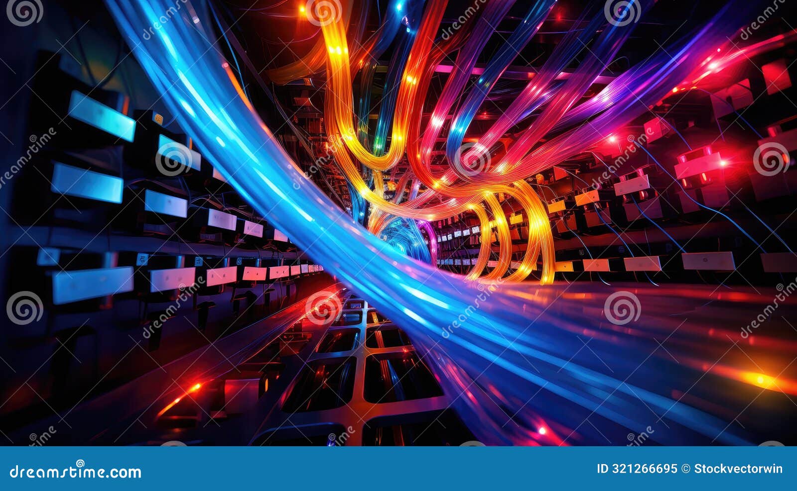 Optic technology lines stock illustration. Illustration of cables ...