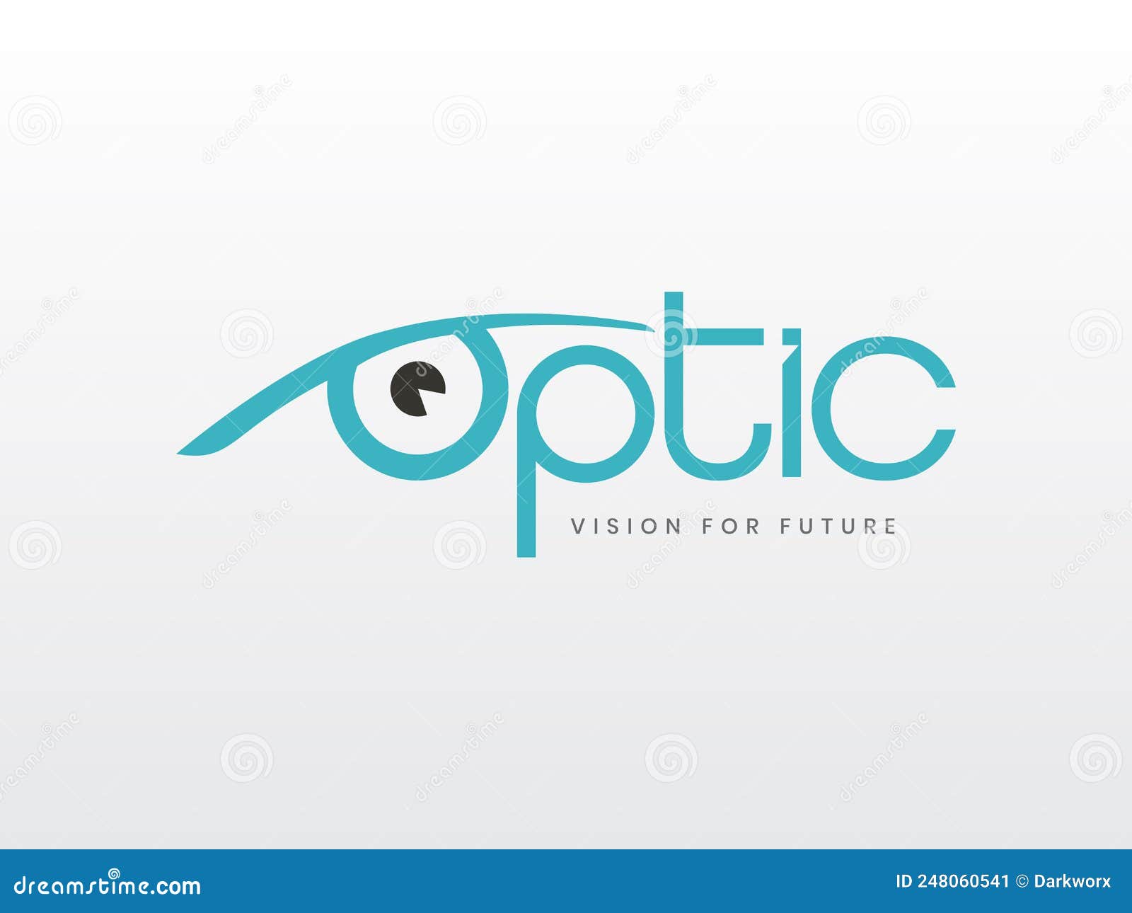 Optician Eye Vision Vector Logo Illustration. Creative Optic Symbol ...