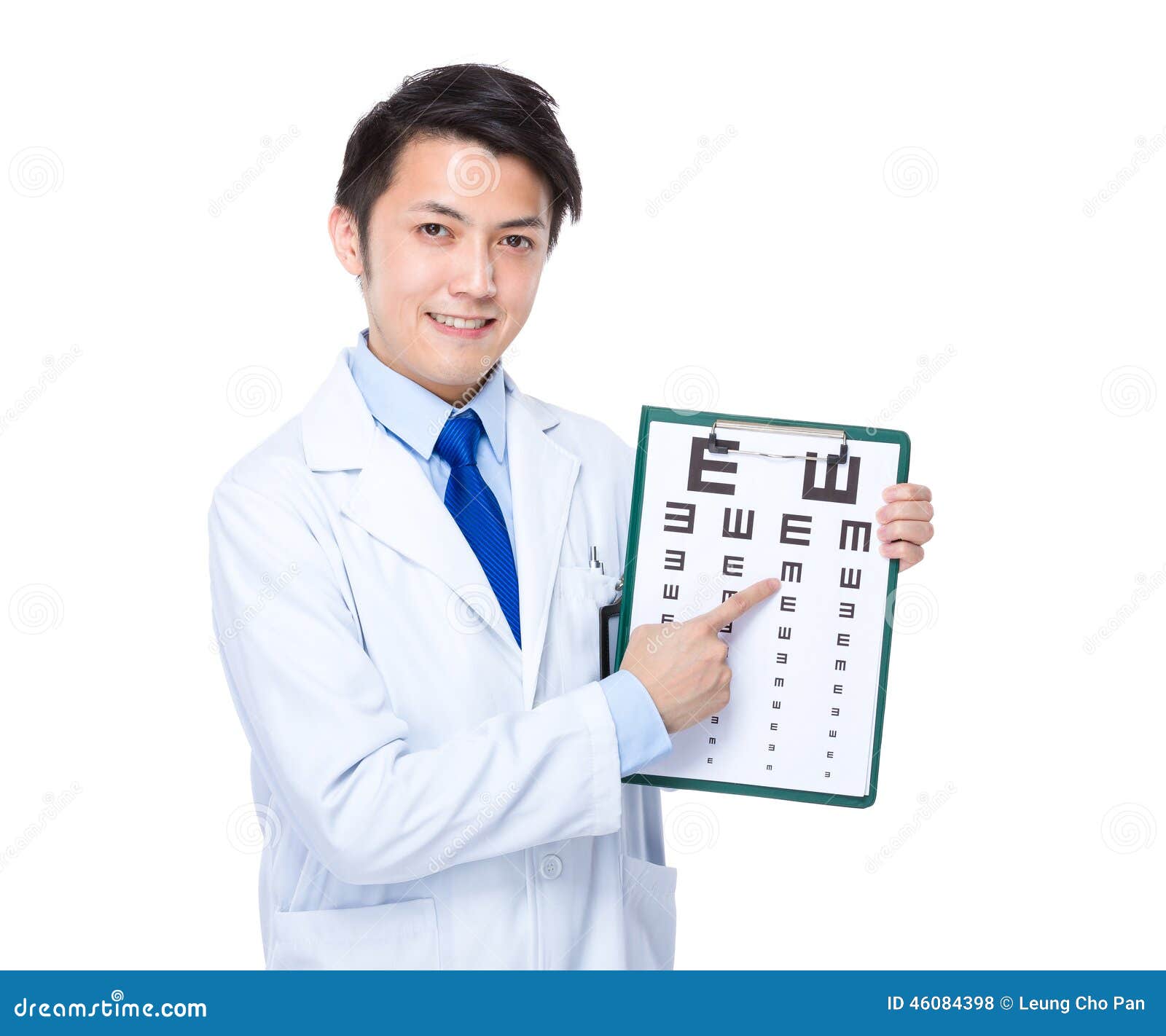 Opticain Doctor with Eye Chart Stock Photo - Image of profession ...