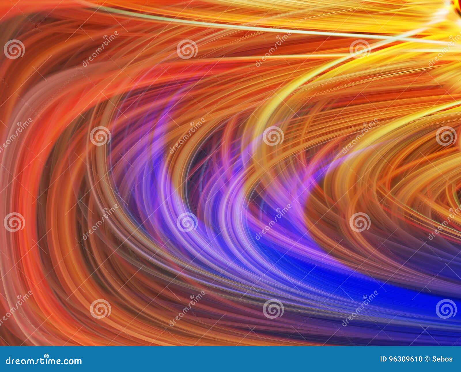 Optical Abstract Twisted Light. Fibers Effect Background. Power Energy ...
