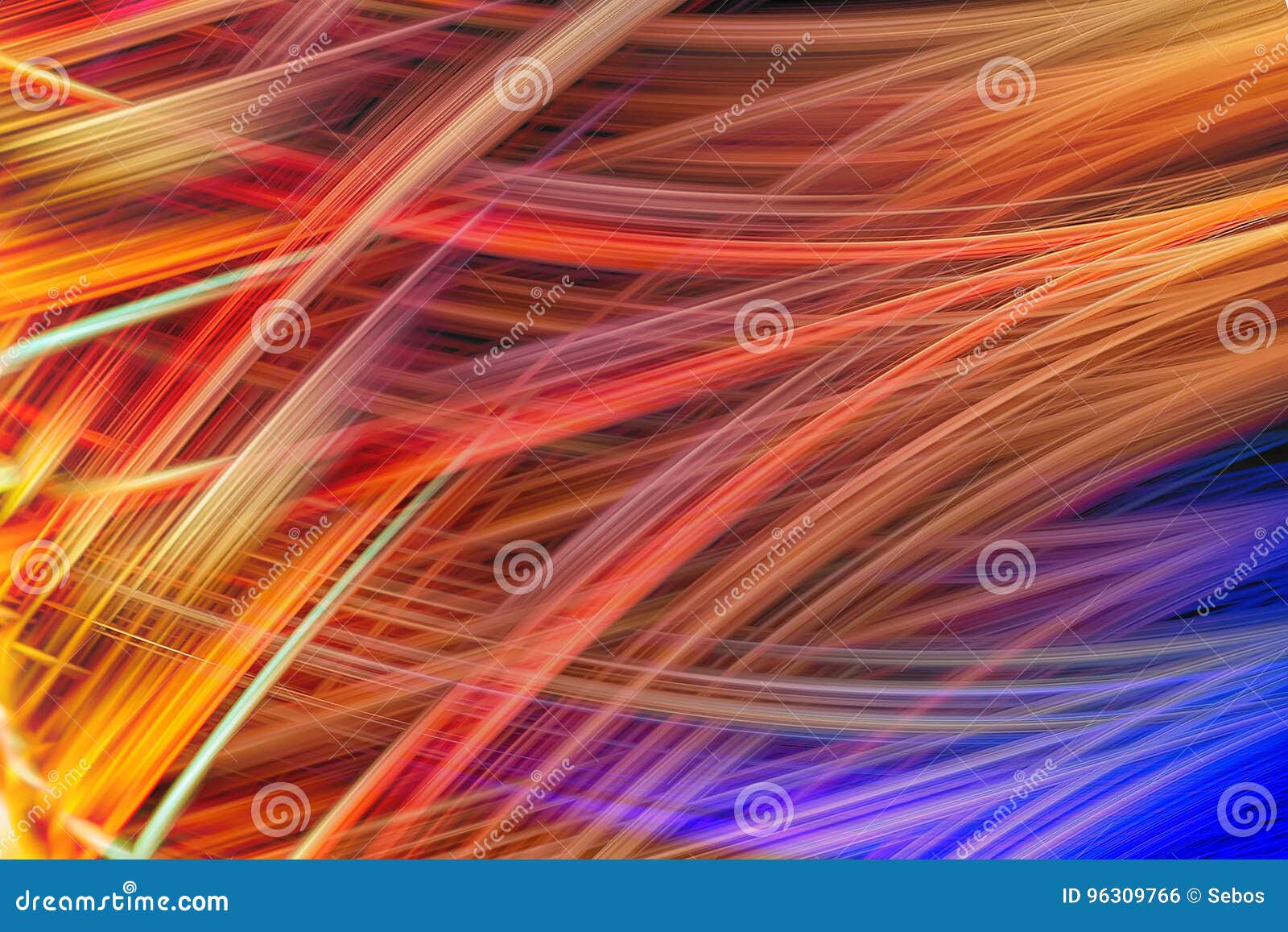 Optical Abstract Twisted Light. Fibers Effect Background. Power Energy ...
