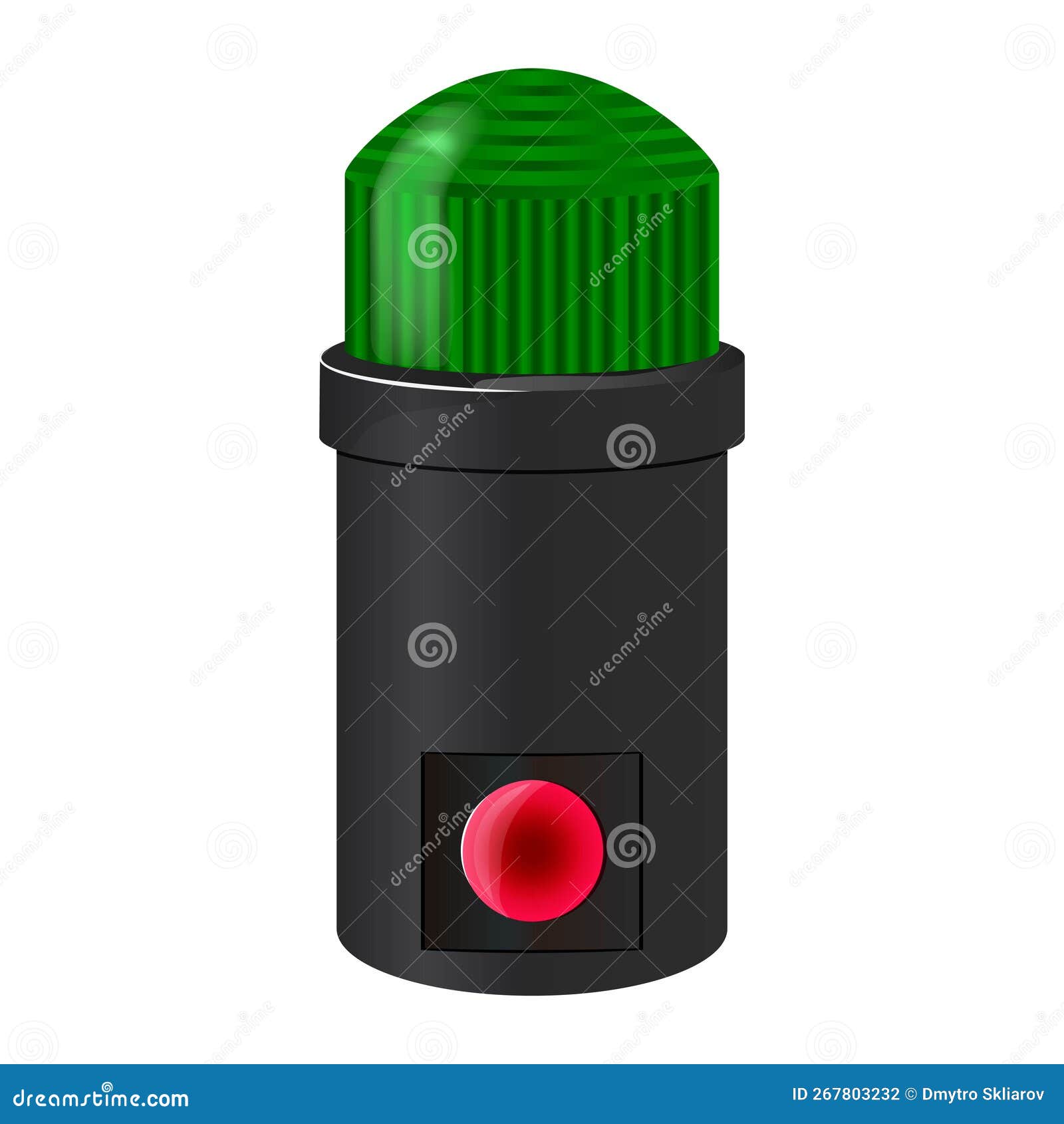 Optical-acoustic LED Signal Tower Systems. Vector Image Isolated on ...