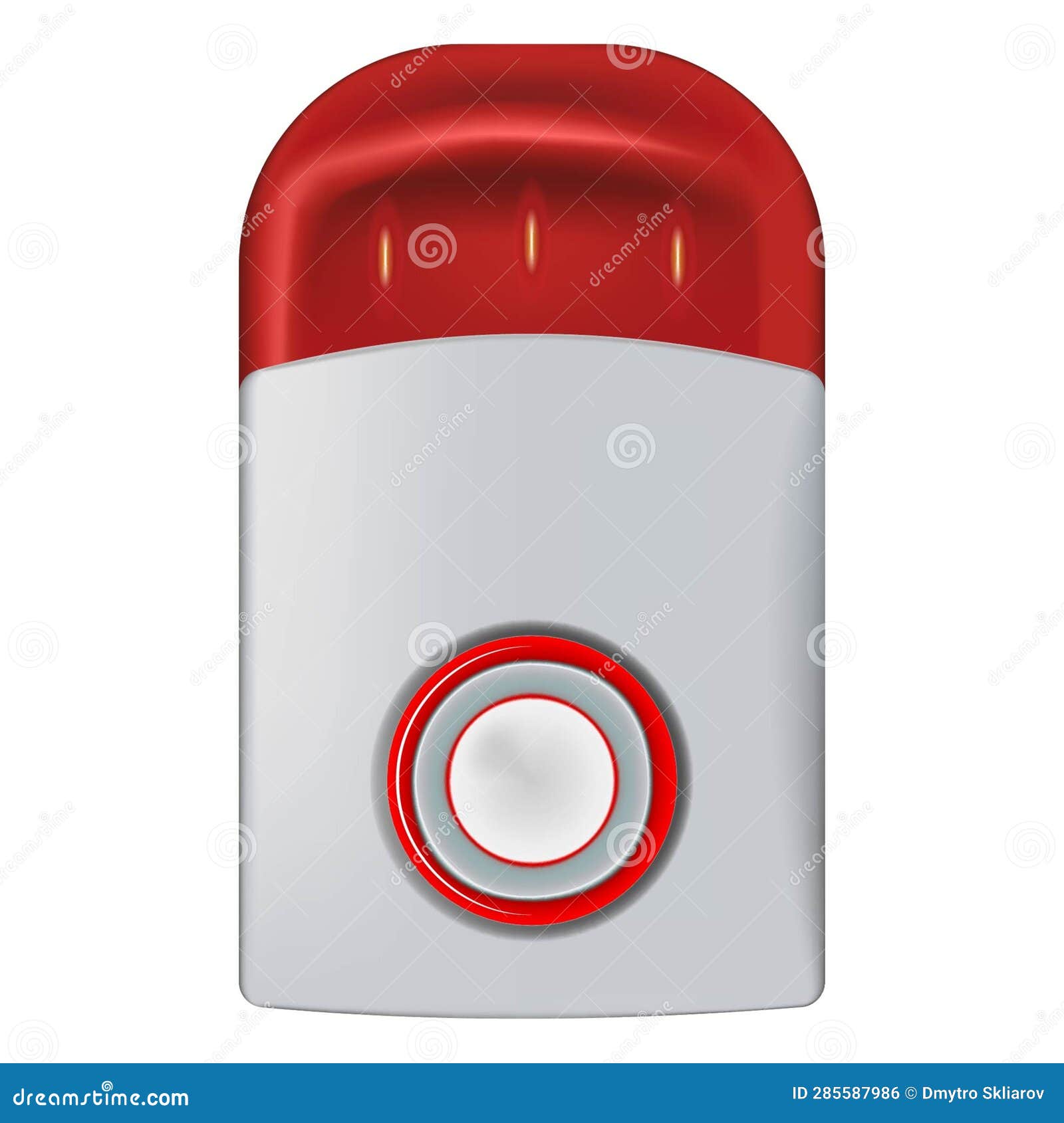 Optical-acoustic LED Signal Tower Systems. Vector Image Isolated On ...