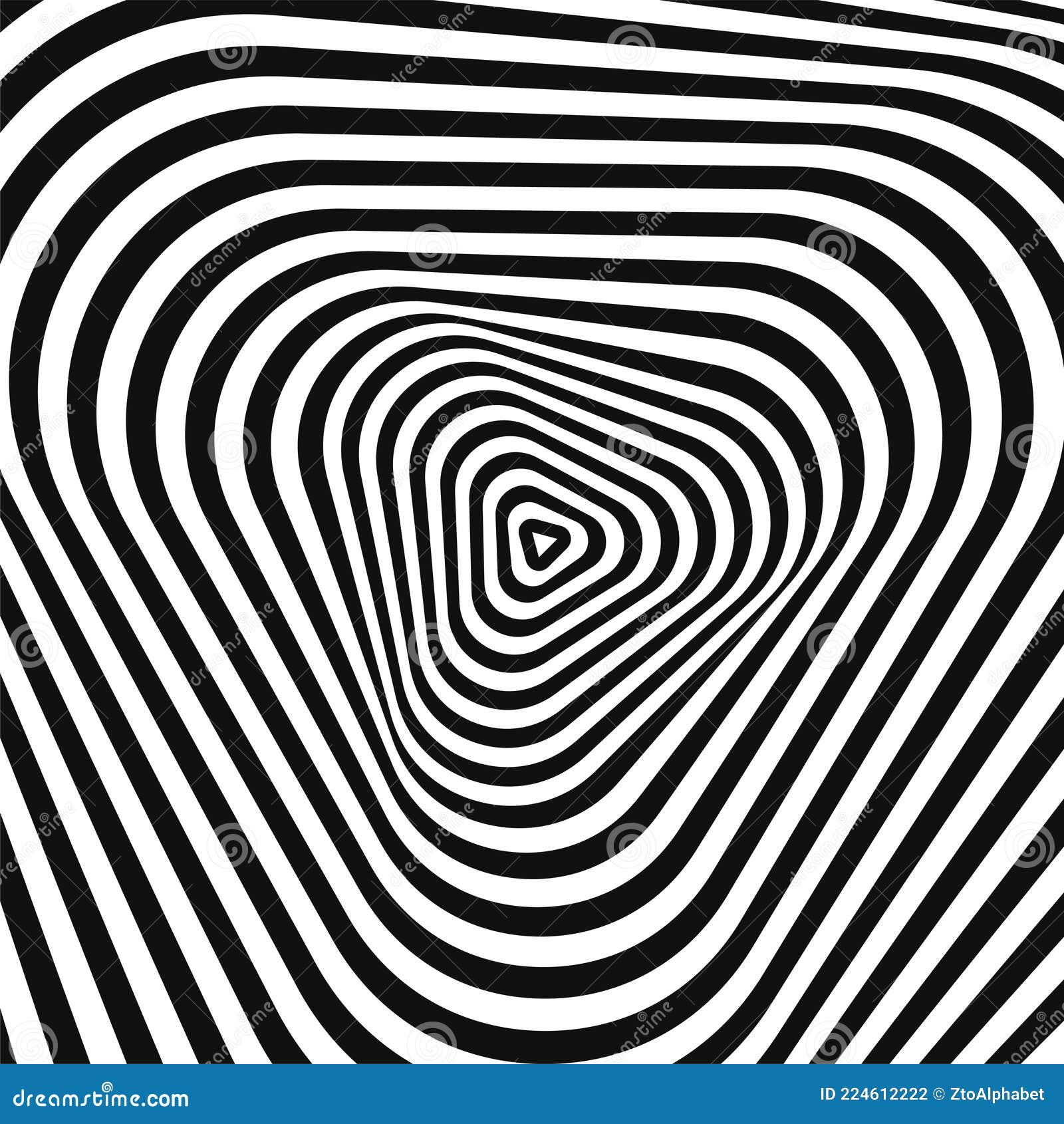 Optical Art Triangle Illusion Pattern Stock Vector - Illustration of ...