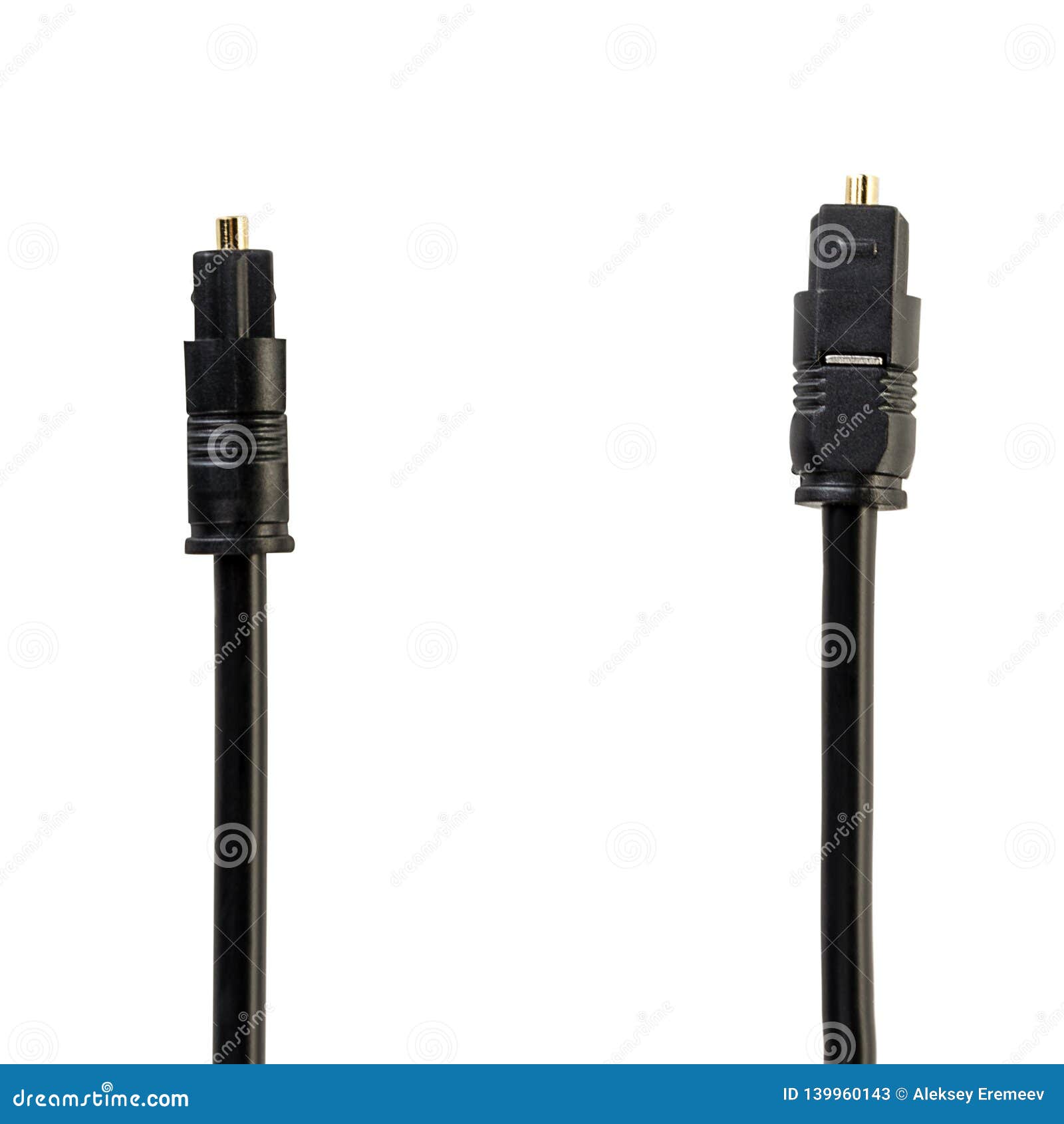 Optical Audio Cable with a Round Connector Stock Image - Image of cable ...
