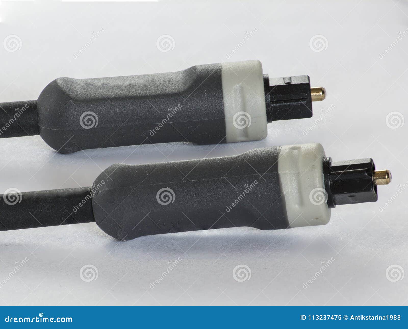 Optical audio cable stock image. Image of gold, interface - 113237475
