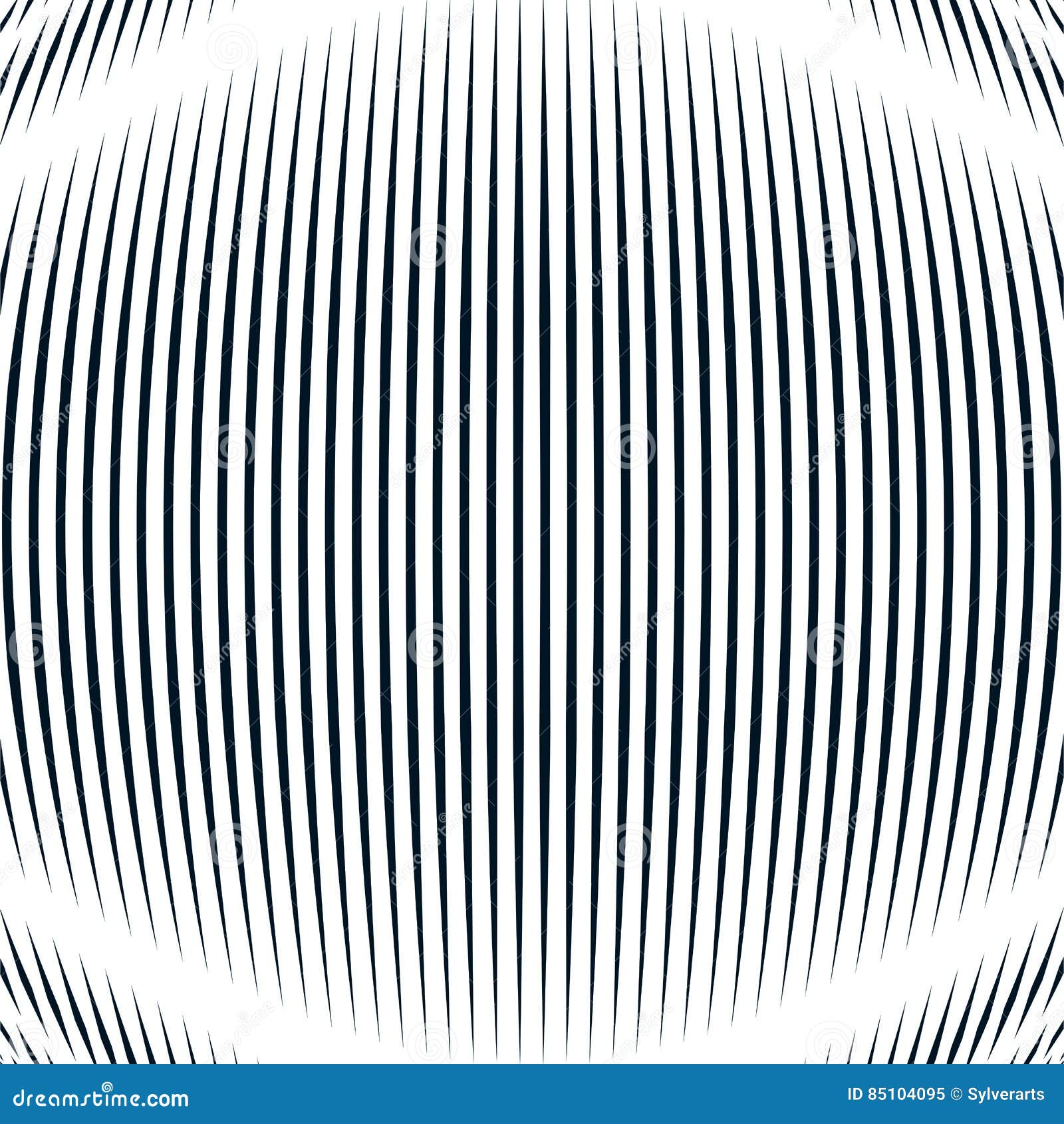 Optical Background With Monochrome Geometric Lines Moire Patter Stock