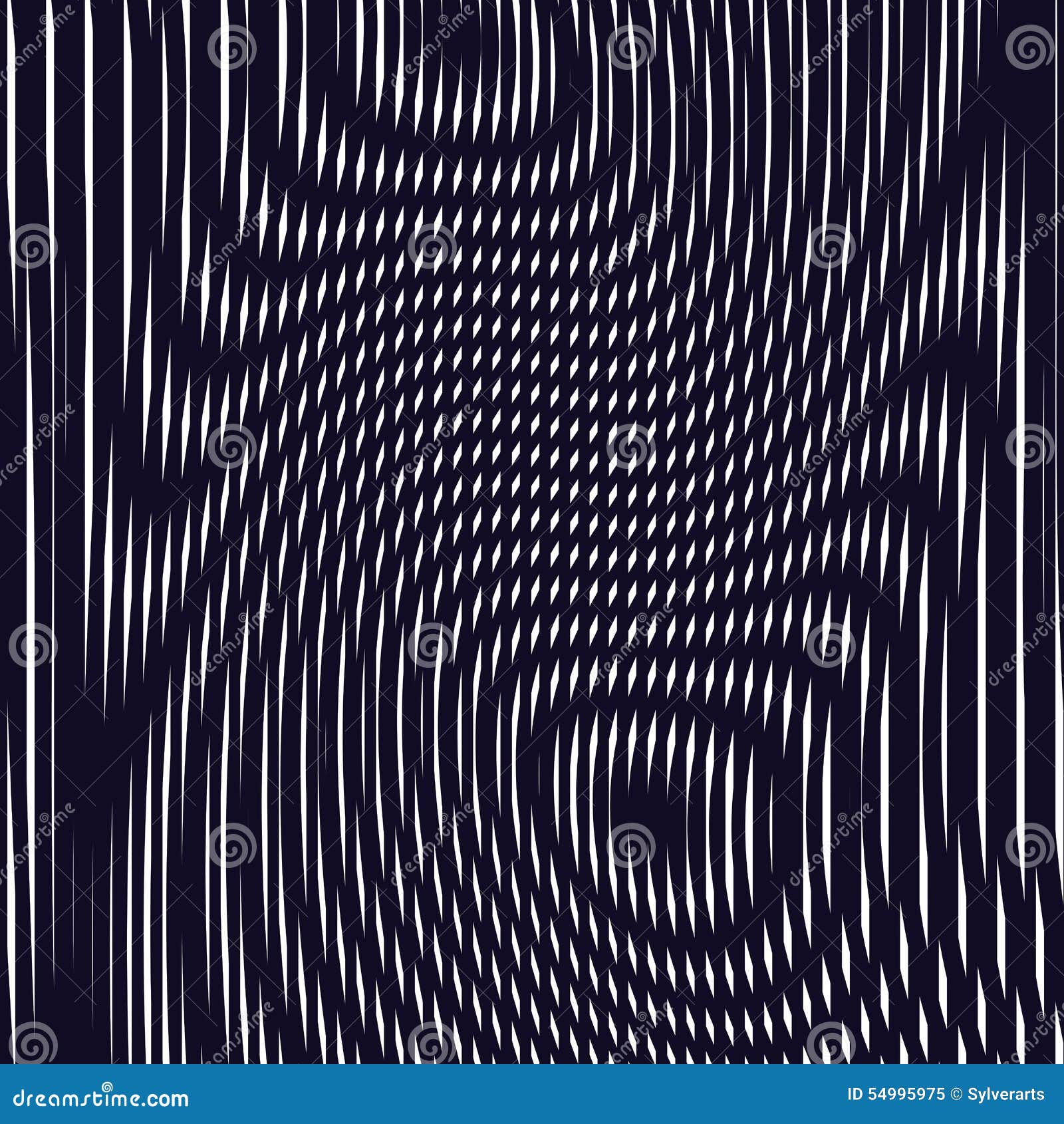 Optical Background With Monochrome Geometric Lines Moire Pattern Stock