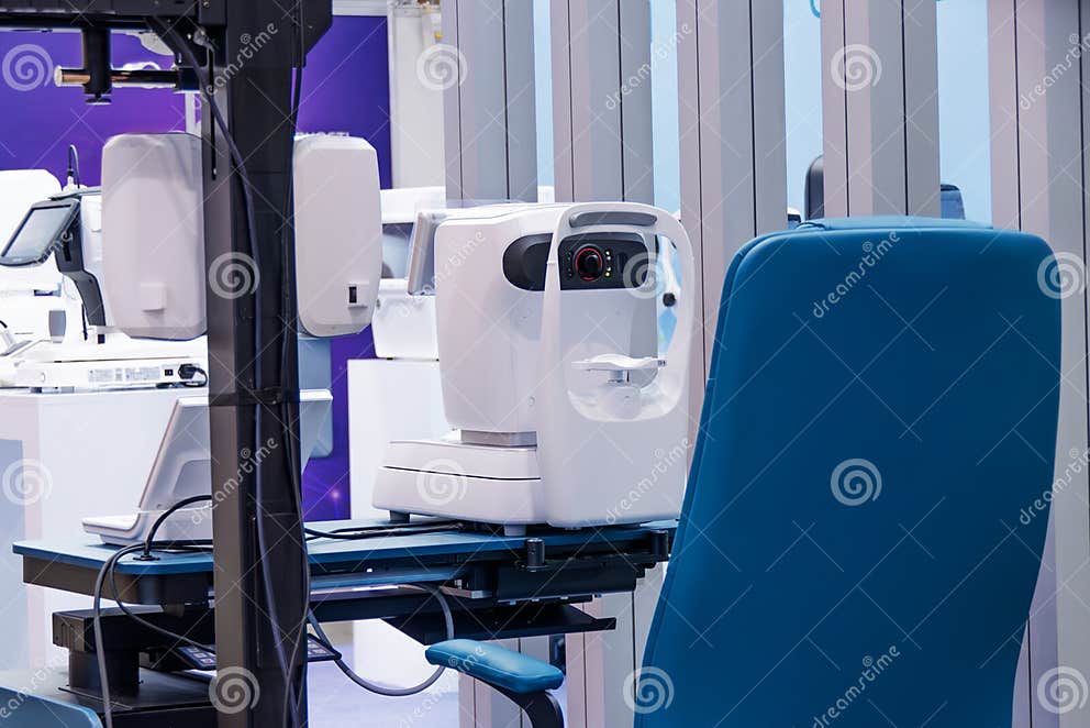 Optical Biometer for Ophthalmology with a Workplace Stock Photo - Image ...