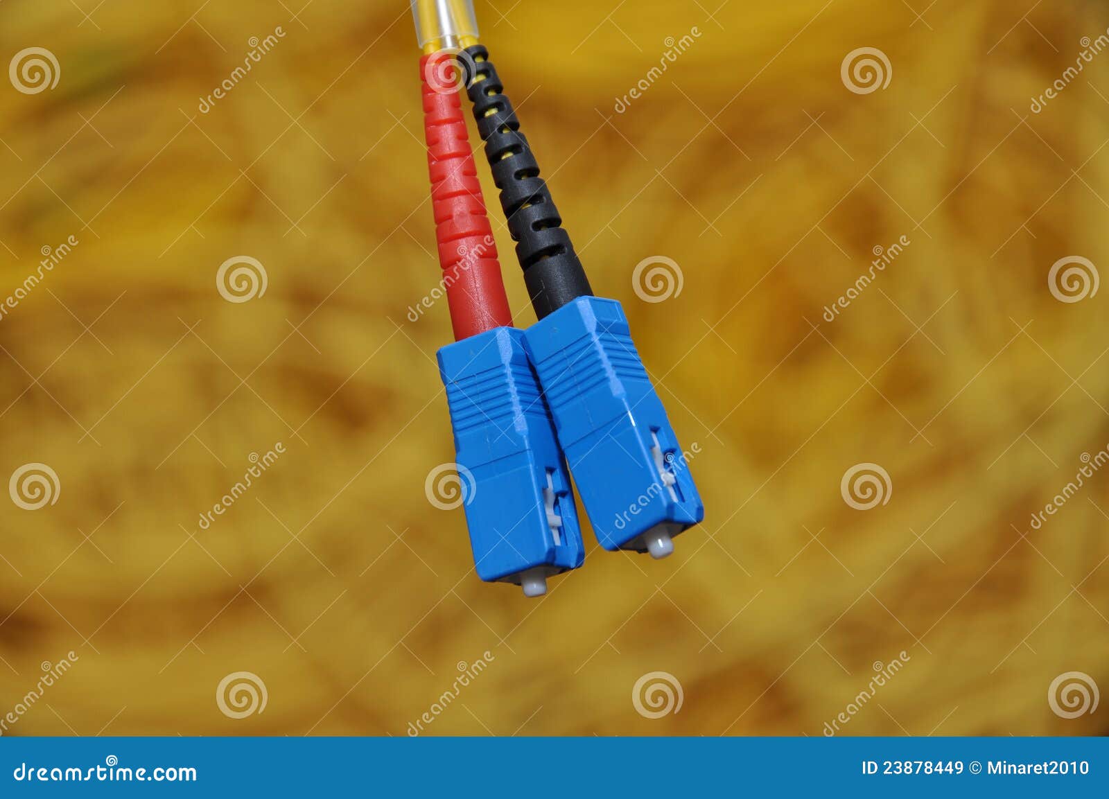 Optical cable plug stock image. Image of computer, optic - 23878449