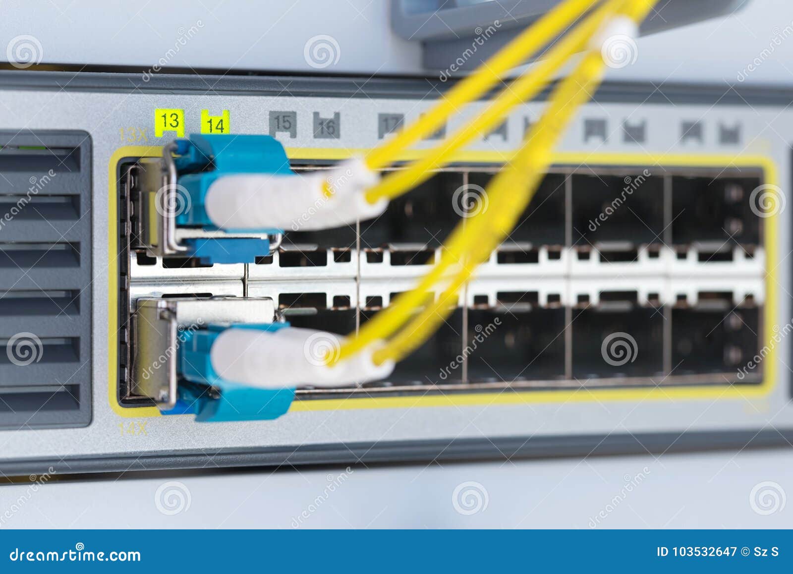 Optical Cable in Rack Cabinet Stock Image - Image of cabinet, network ...