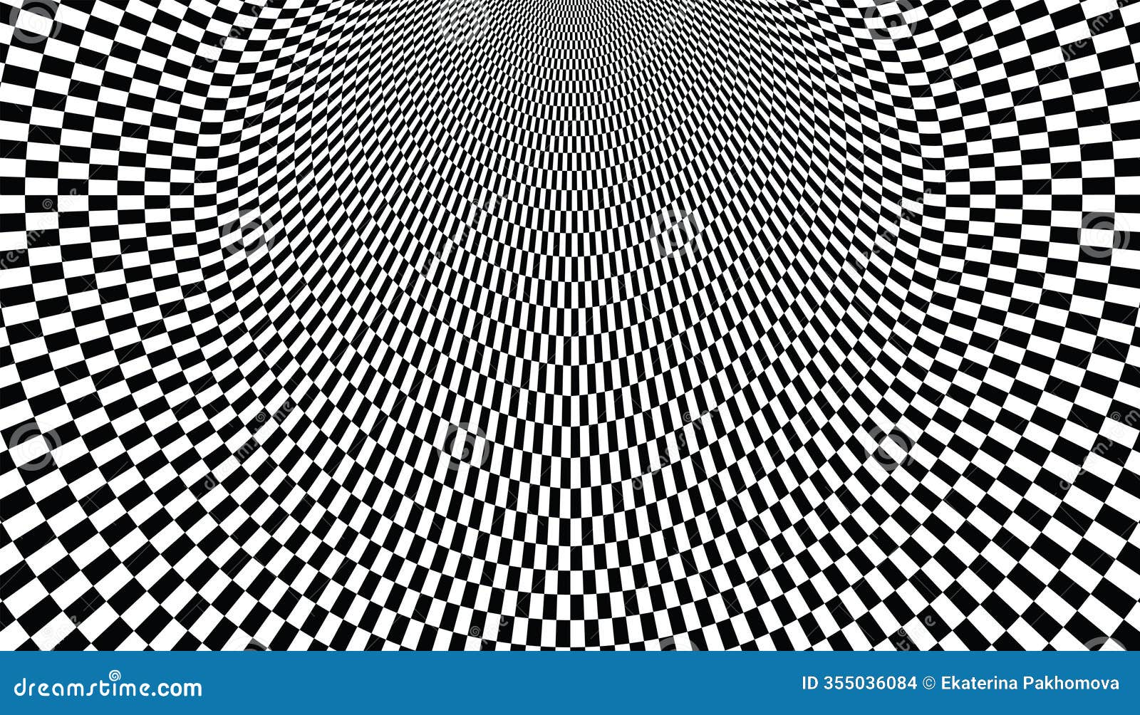Optical Checkered Spiral Illusion Background. Magic Psychedelic Pattern ...